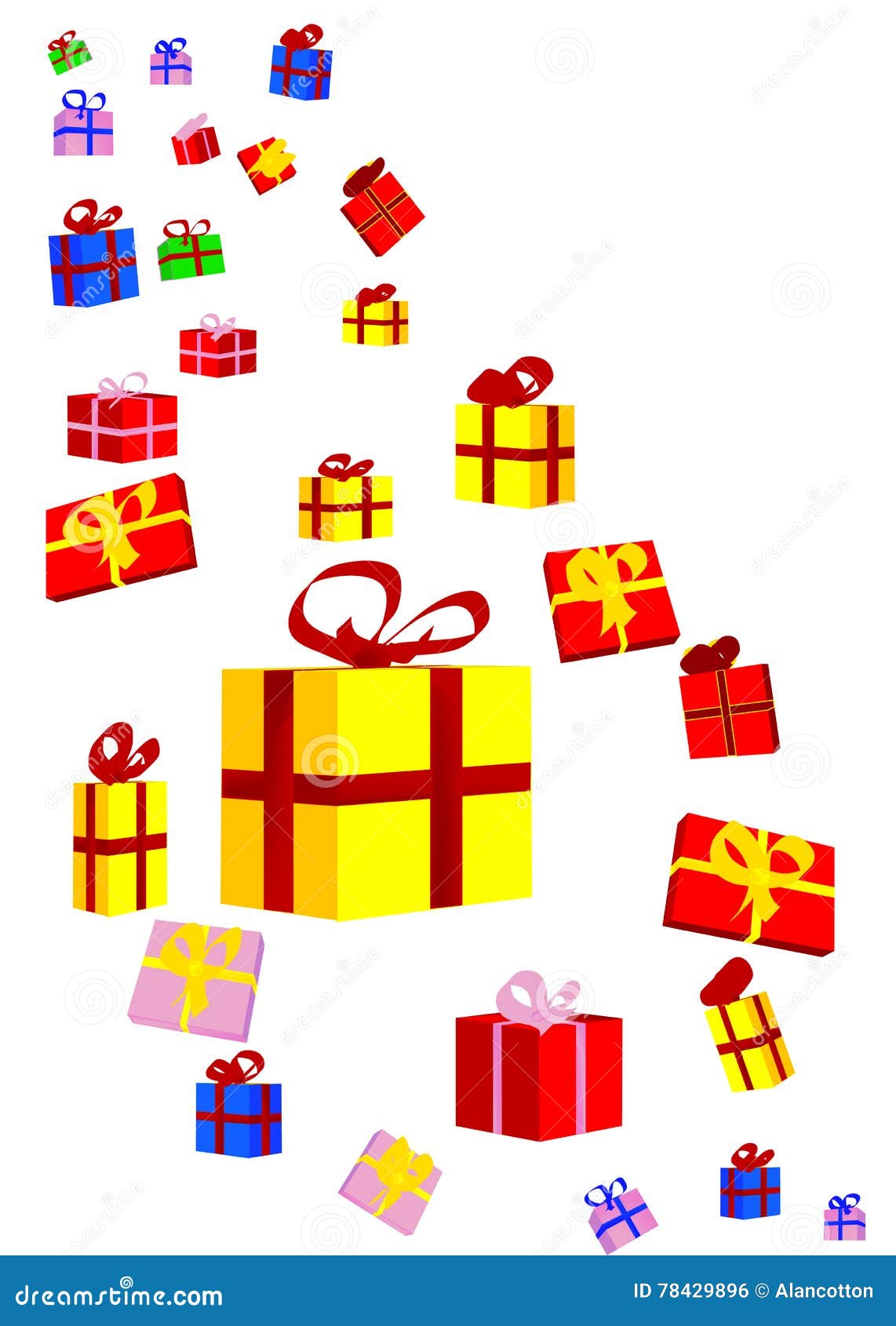 Presents and Bows stock vector. Illustration of vector - 78429896