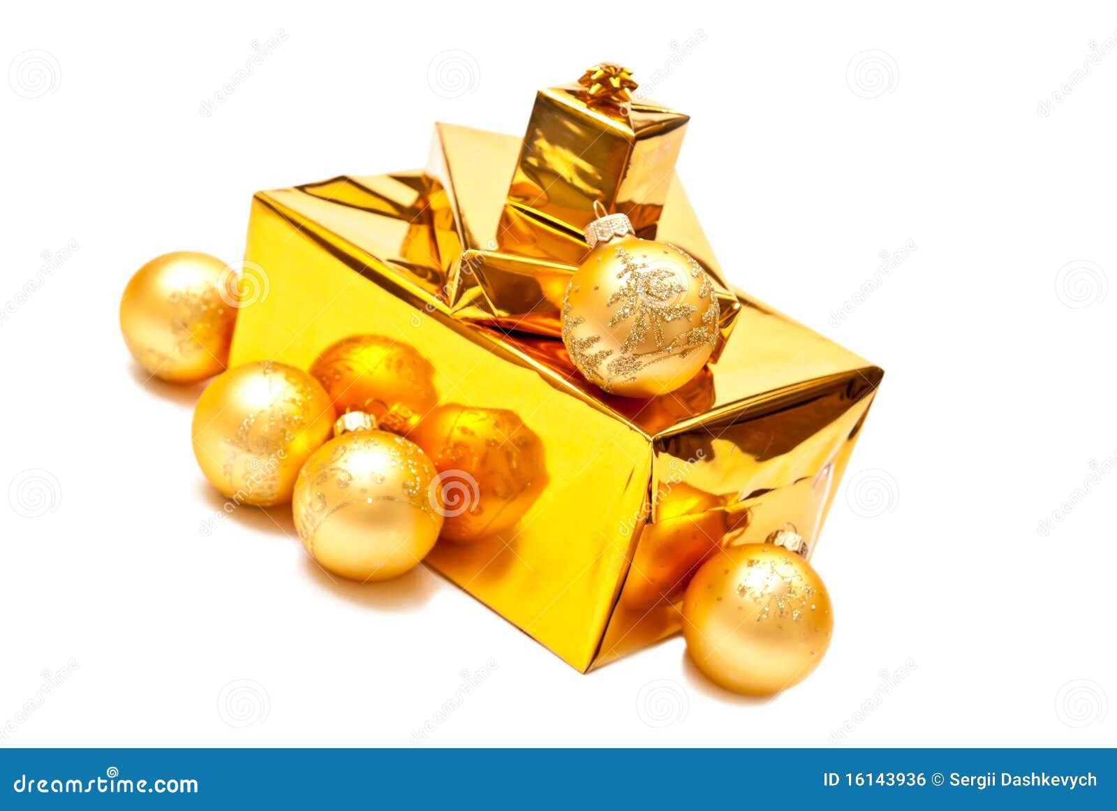 Presents and Christmas Balls Stock Photo - Image of ribbon, celebration ...
