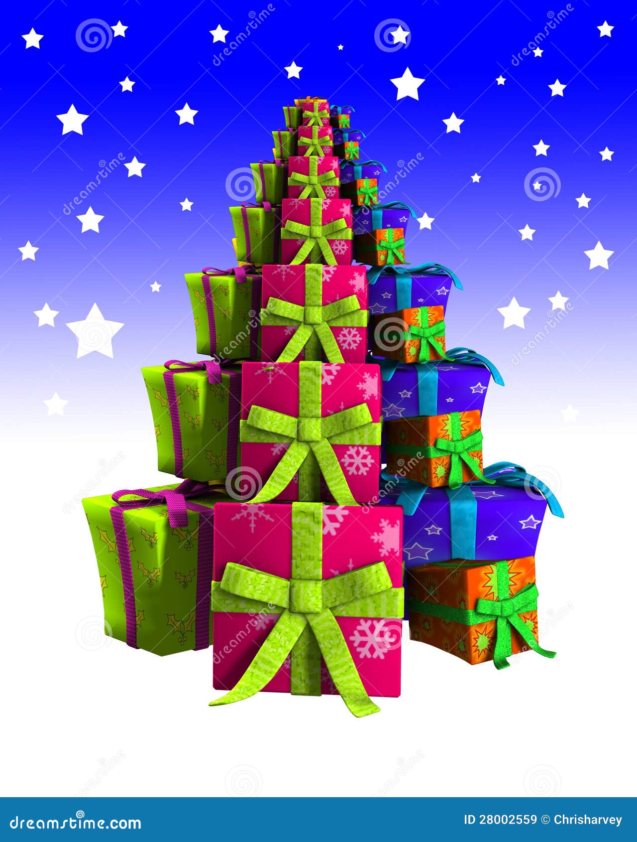 Presents Christmas Tree stock illustration. Illustration of tree - 28002559