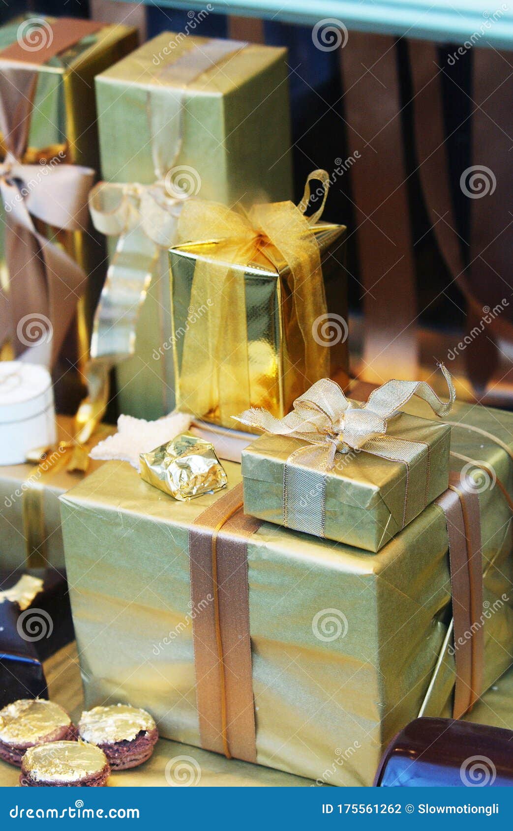 Presents in Display Window, Paris Stock Photo - Image of life, present ...