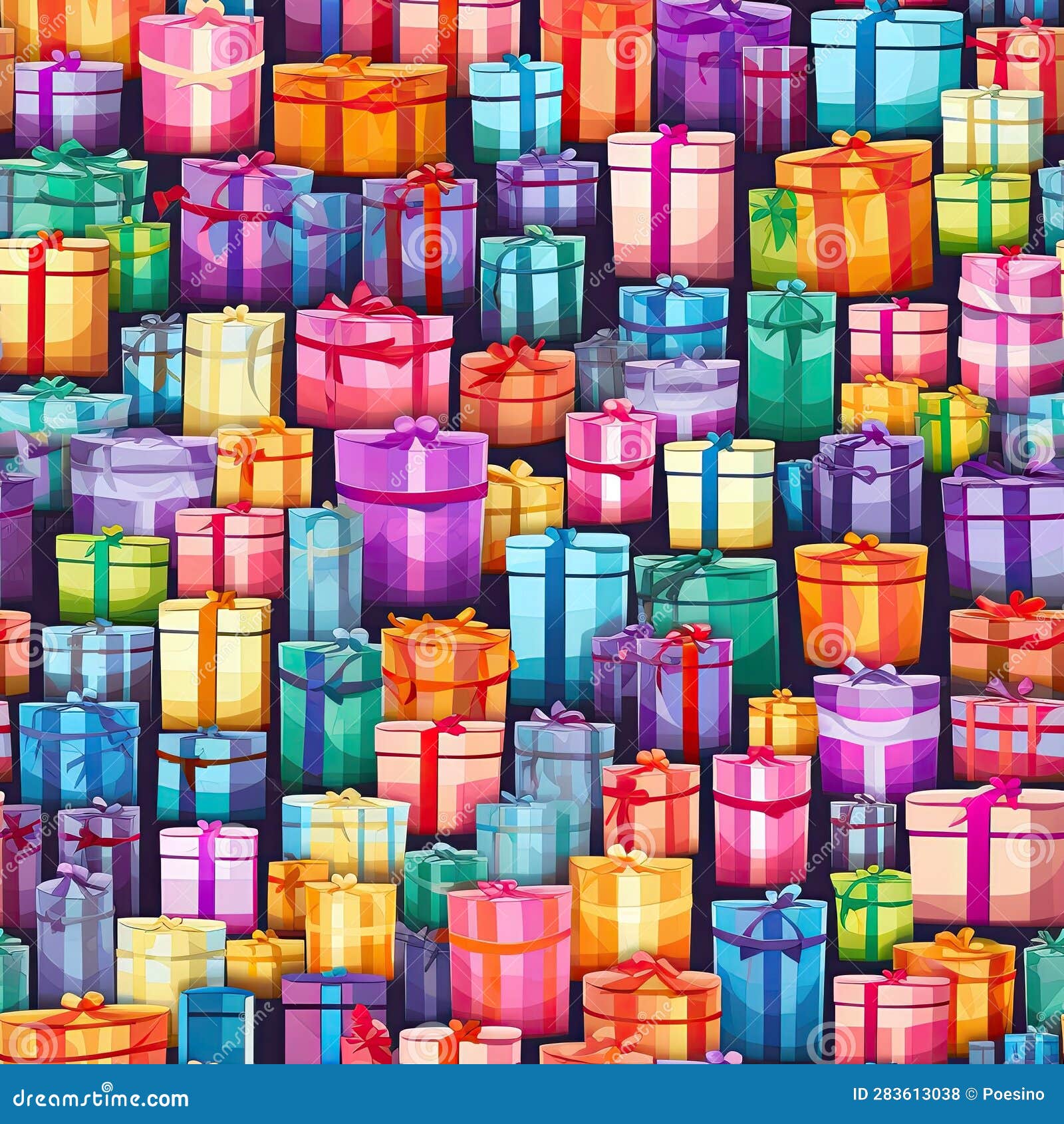 Presents and Gift Boxes (#3) 1x1 Single. Tileable Seamless Image ...