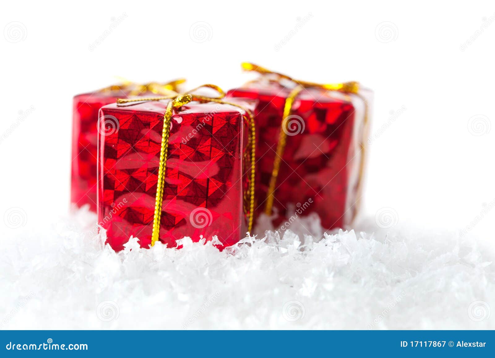 Presents and snow stock image. Image of snowflake, ribbon - 17117867