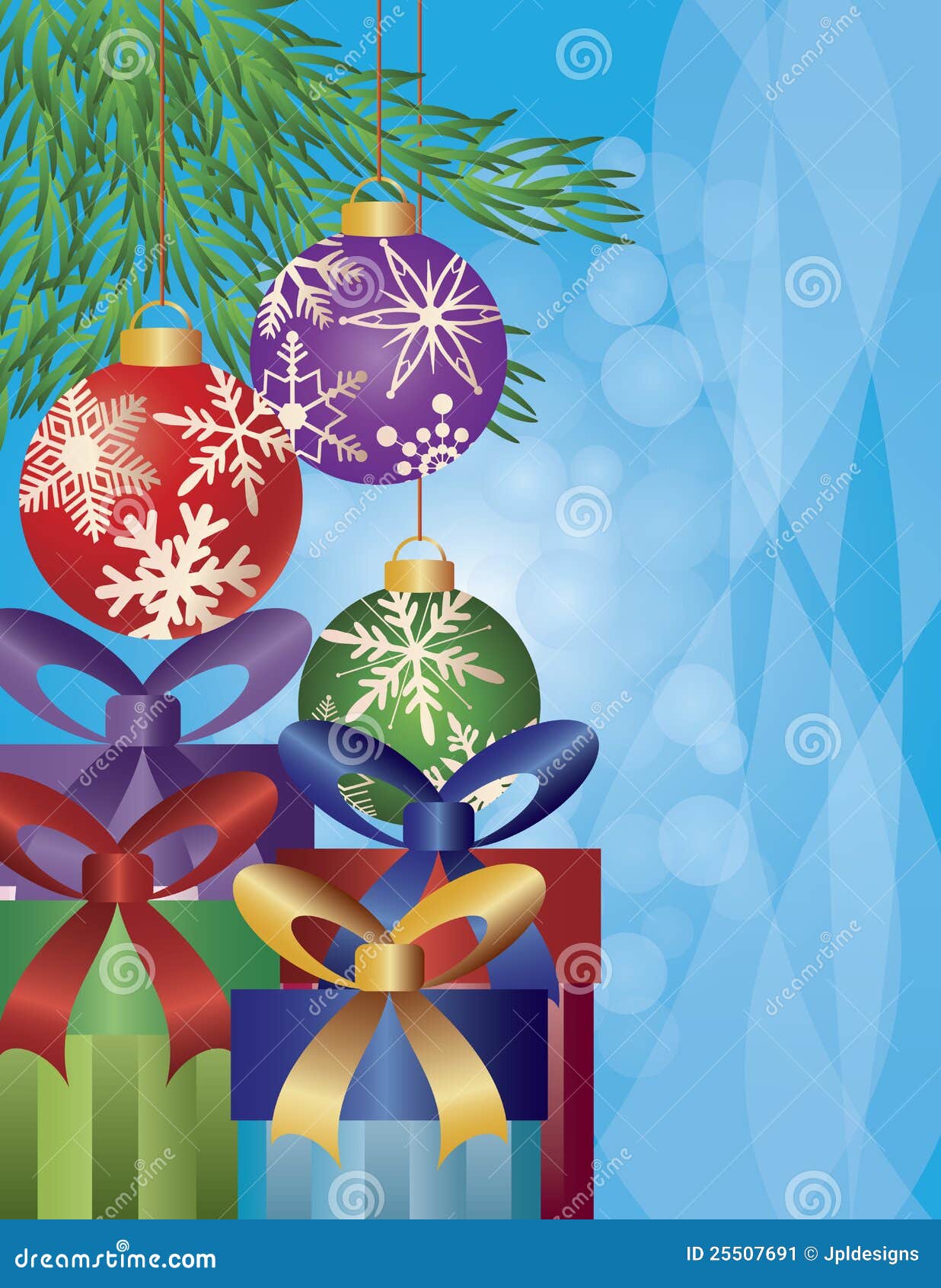 Presents Under the Christmas Tree Illustration Stock Vector ...