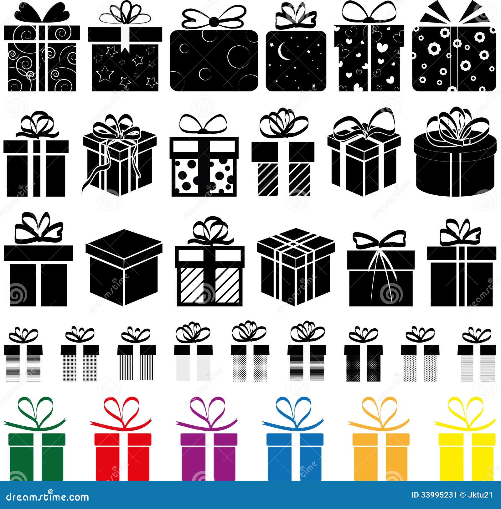 Presents stock vector. Illustration of year, icon, gifts - 33995231