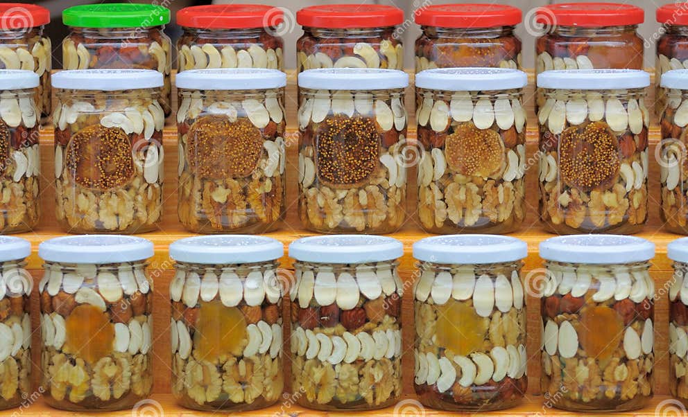 Preservation of Assorted Nuts Stock Image - Image of ingredient ...