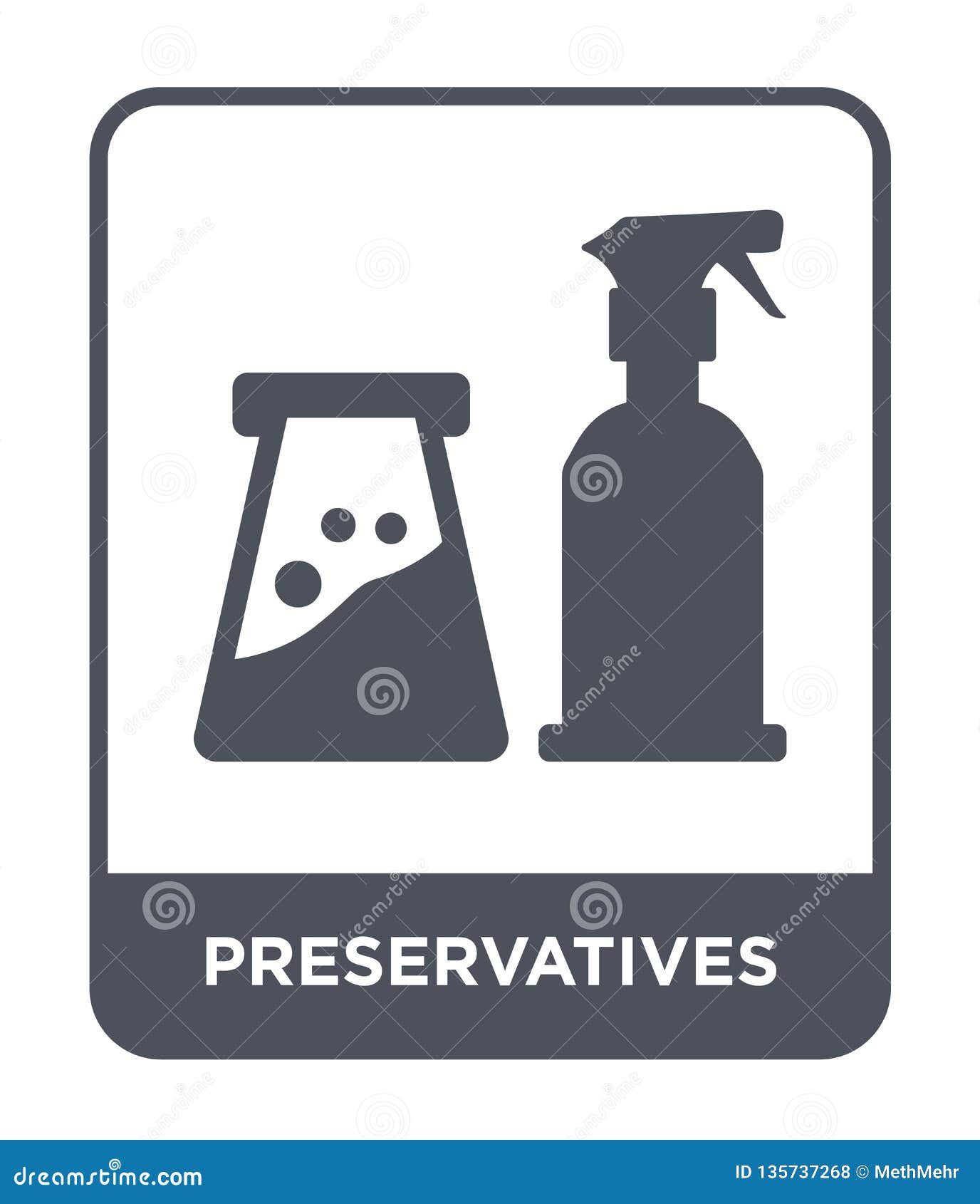Preservatives Icon in Trendy Design Style. Preservatives Icon Isolated ...