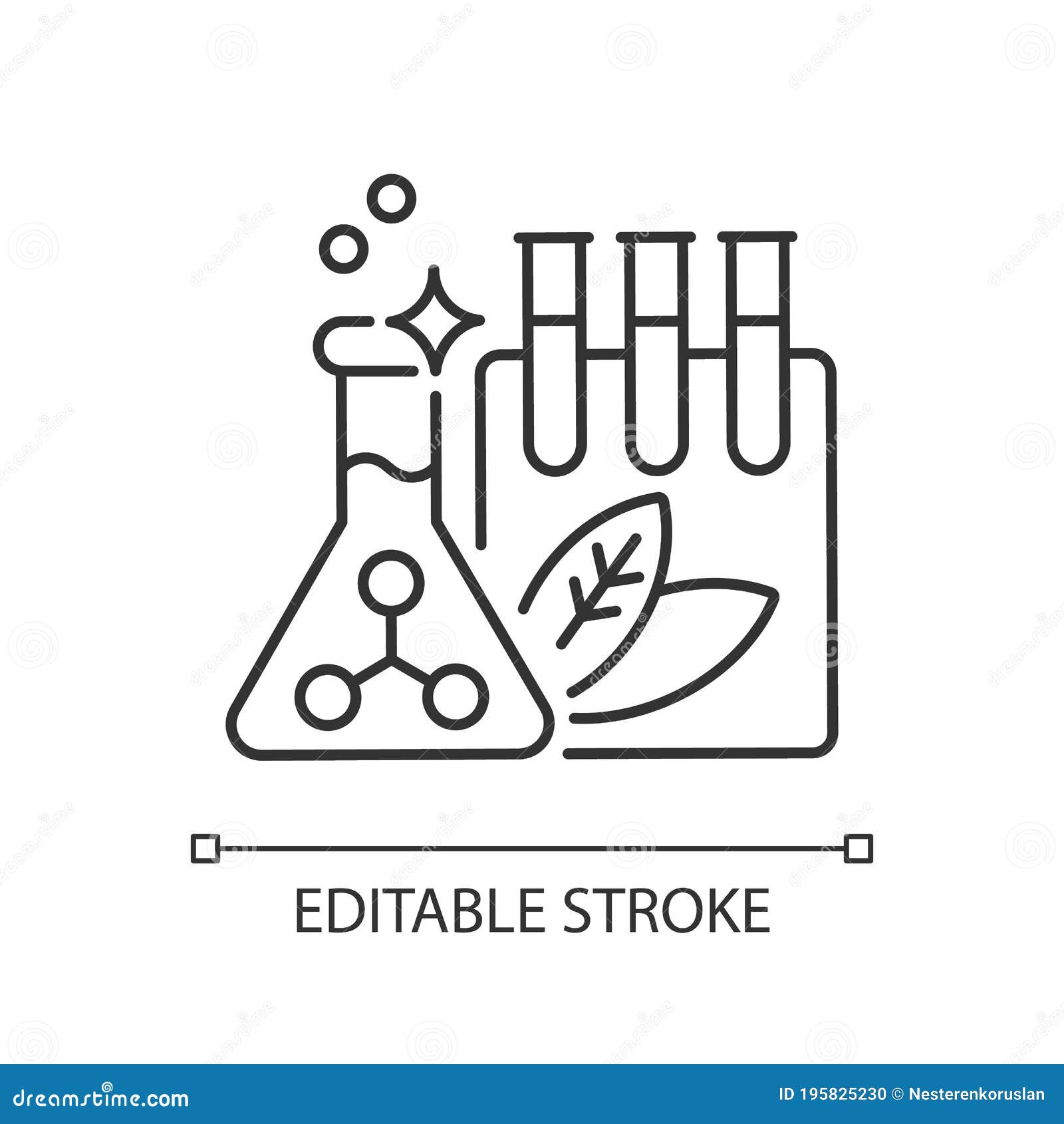 Preservatives linear icon stock vector. Illustration of laboratory ...