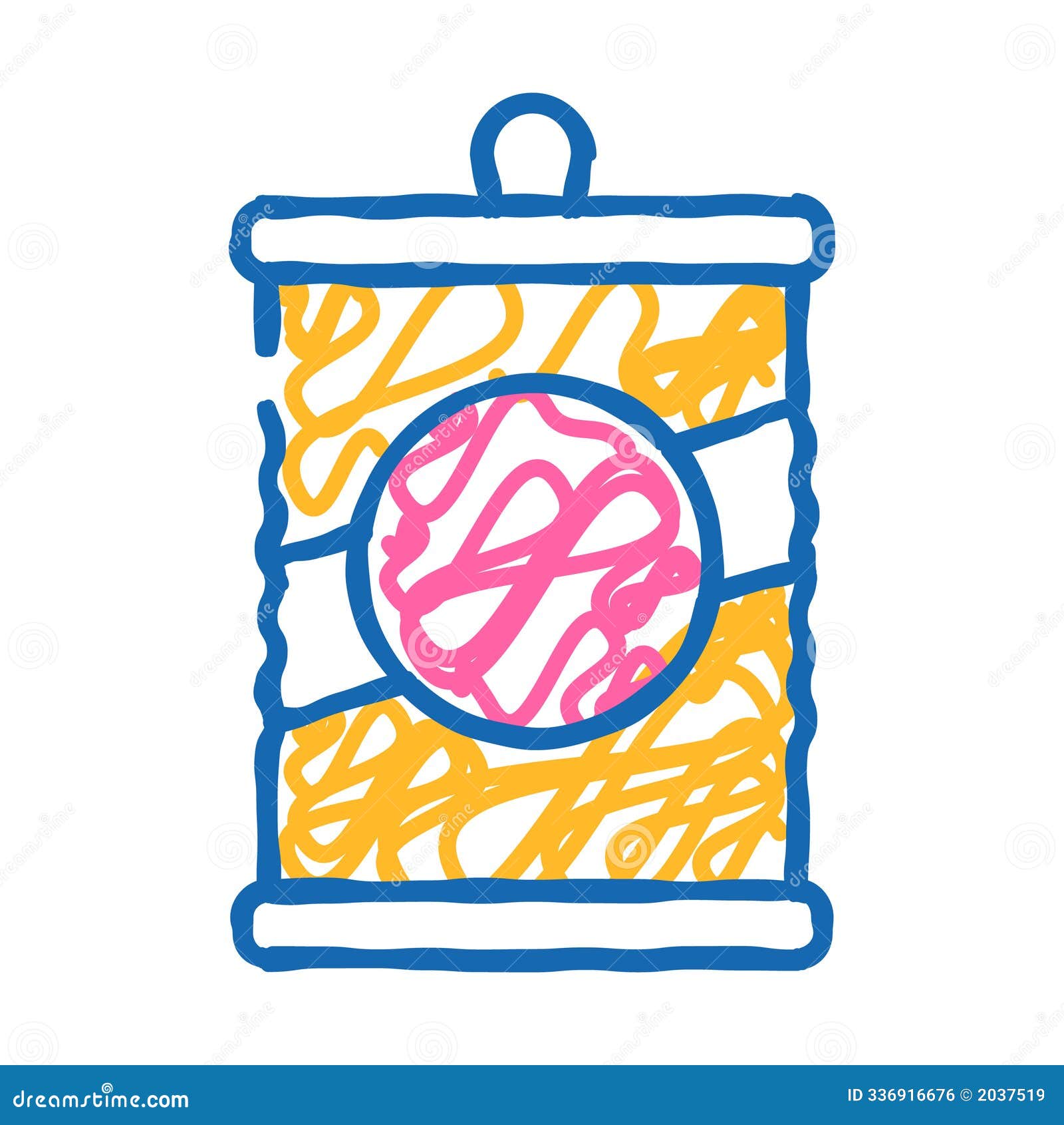 Preserve Container Flat Icon Doodle Illustration Stock Vector ...