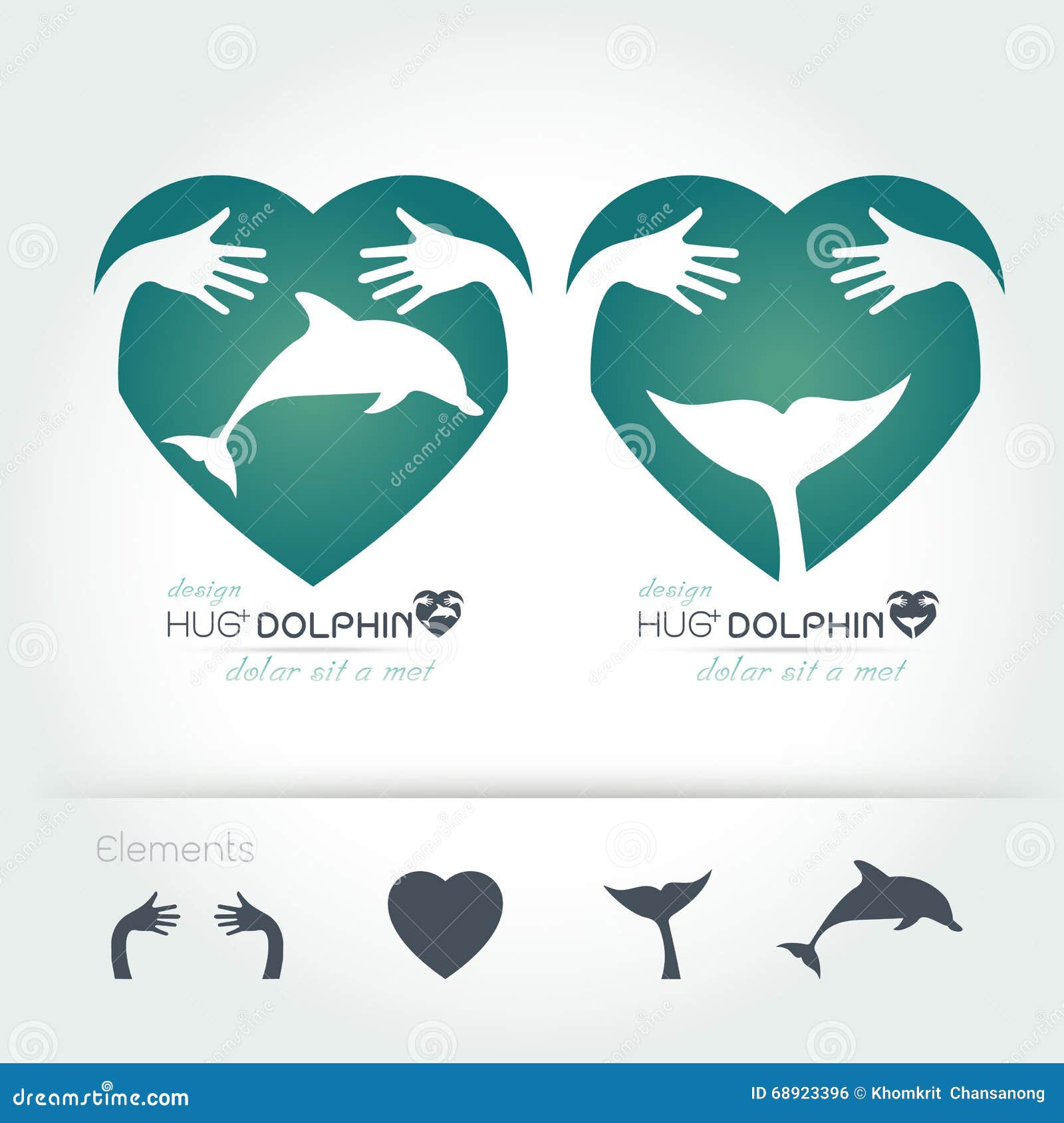 Preserve Dolphin with Hand,hug and Heart Concept Stock Vector ...