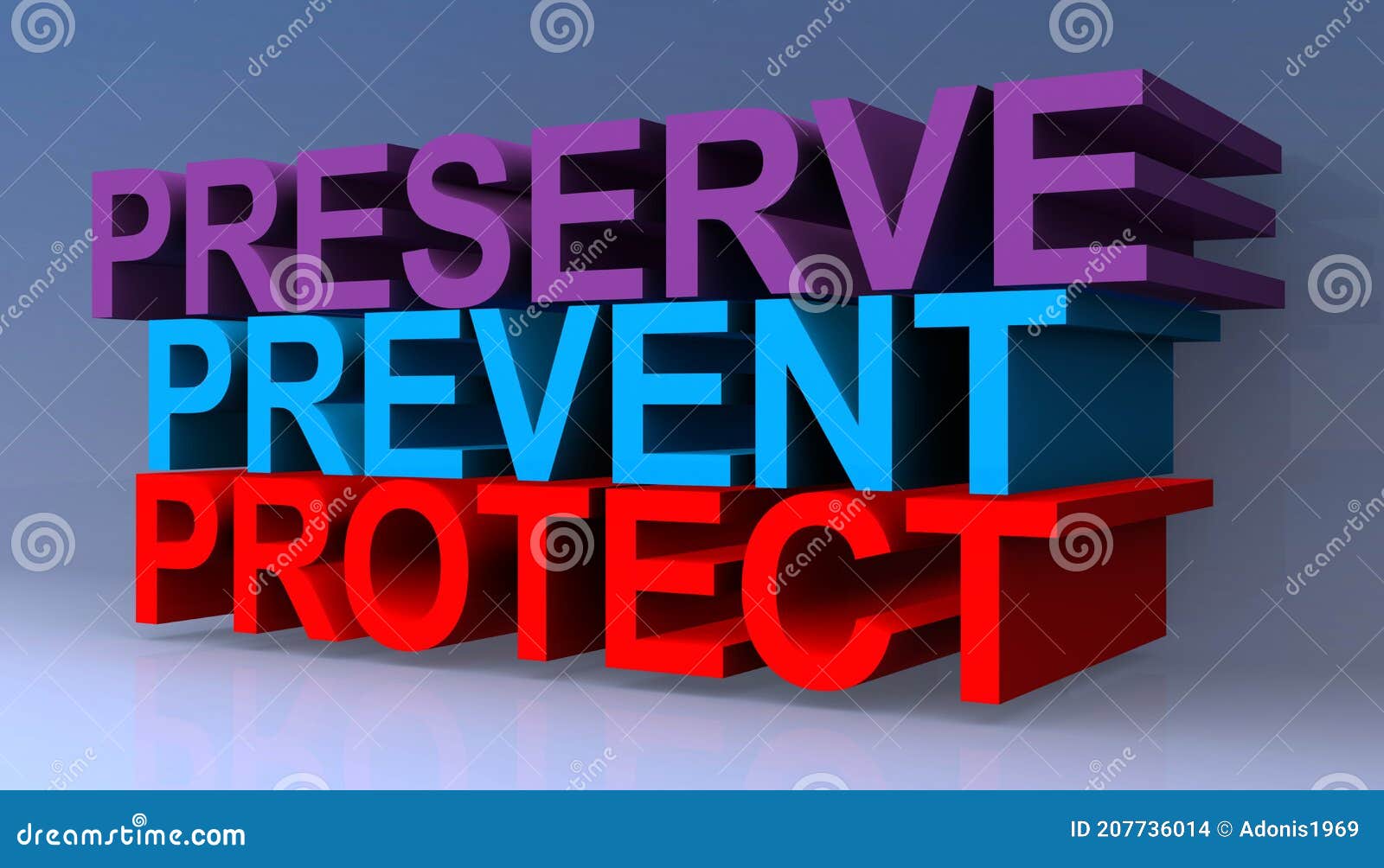 Preserve Prevent Protect on Blue Stock Photo - Image of search ...