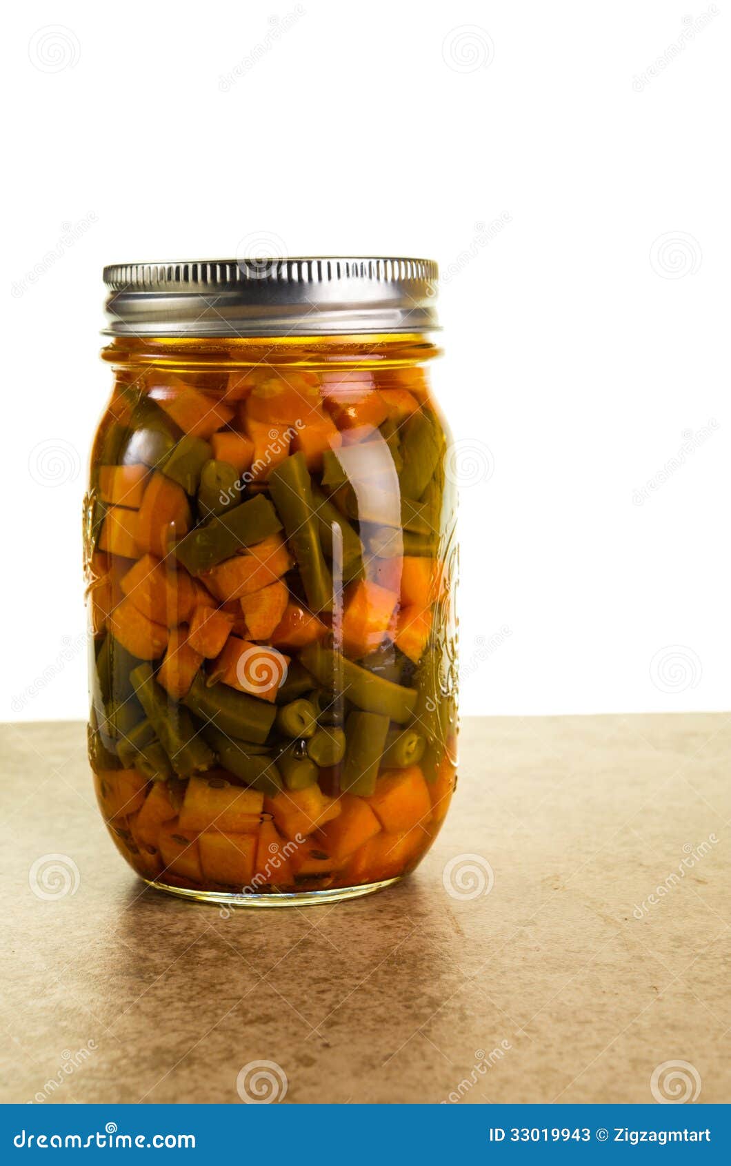 Preserved Beans and Carrots in a Jar Stock Image - Image of preserving ...