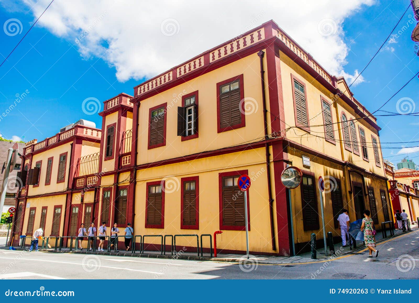 Preserved Colonial House, Macau Editorial Stock Photo - Image of home ...