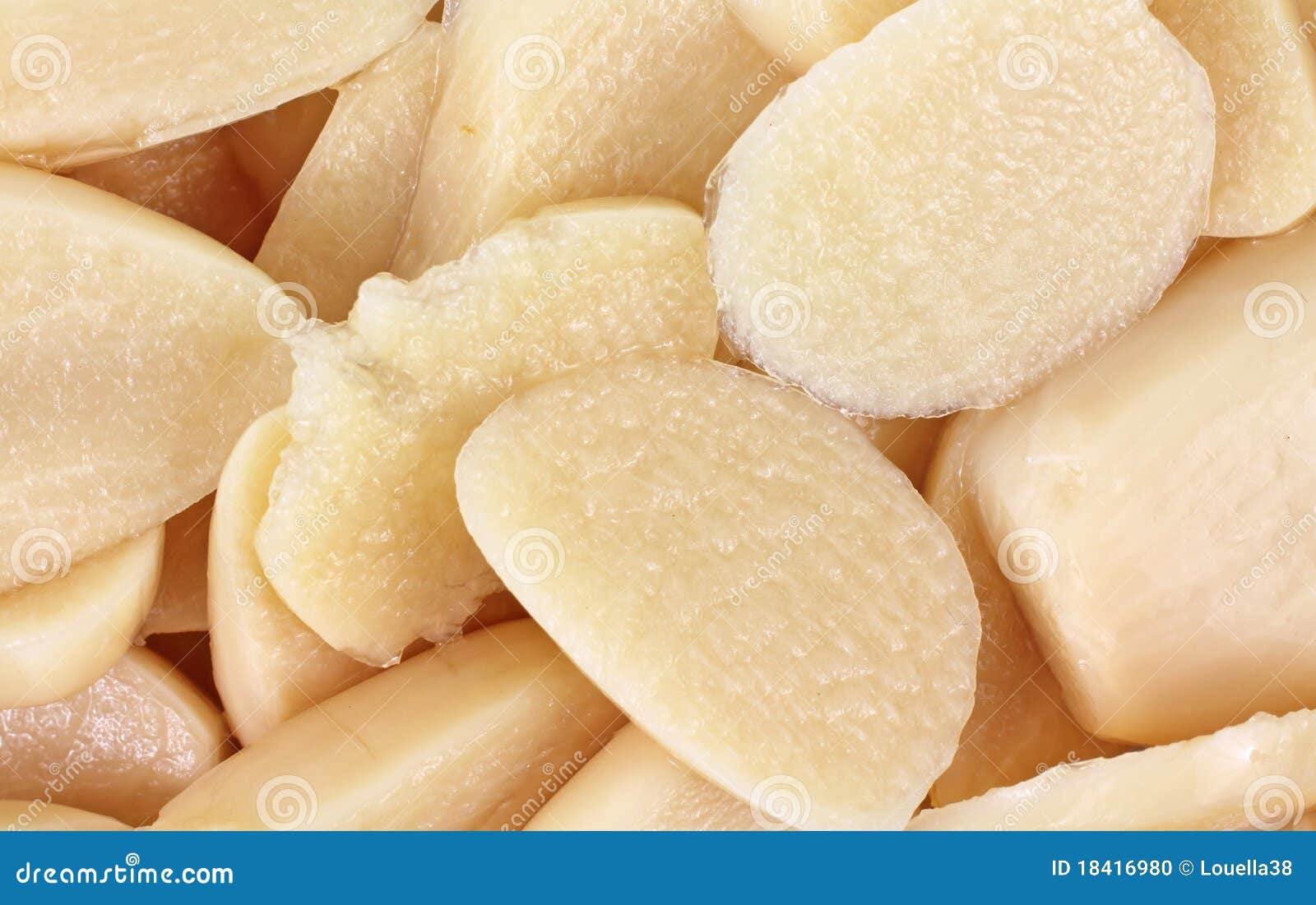 Preserved Fine Sliced Garlic Pieces Stock Photo - Image of view, fine ...