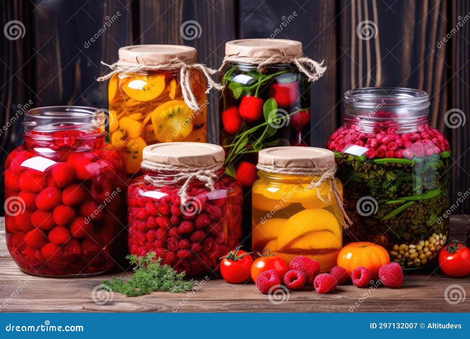 Preserved Fruits and Berries in Jars Stock Image - Image of kitchen ...