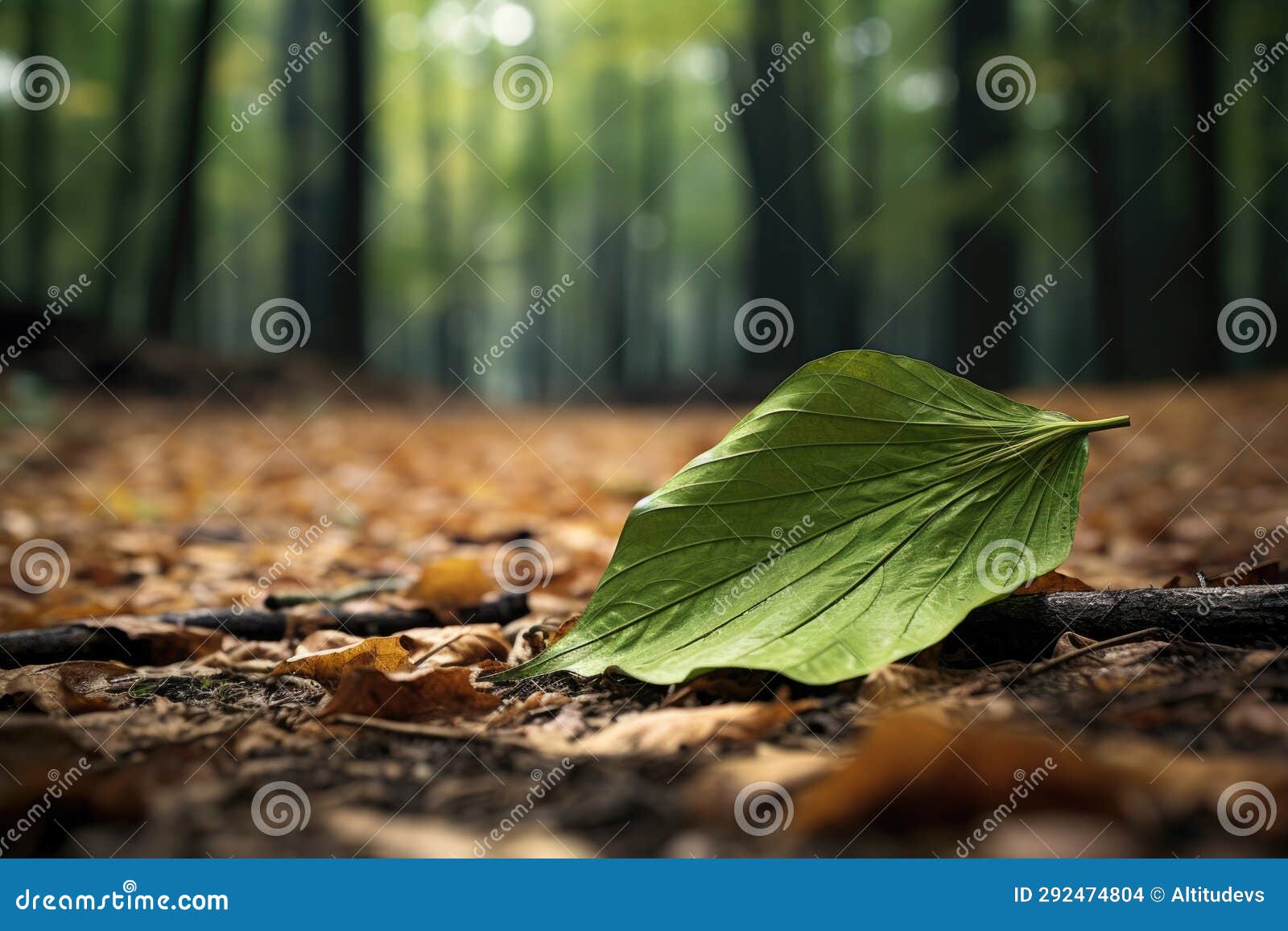 A Preserved Leaf Lying on the Untouched Forest Floor Stock Photo ...