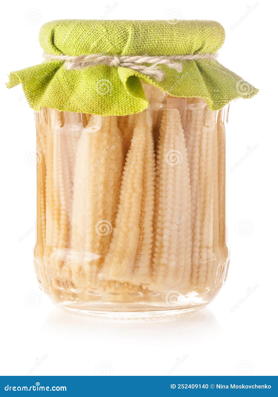 Preserved Mini Corn Ears in Glass Jar Stock Photo - Image of marinated ...