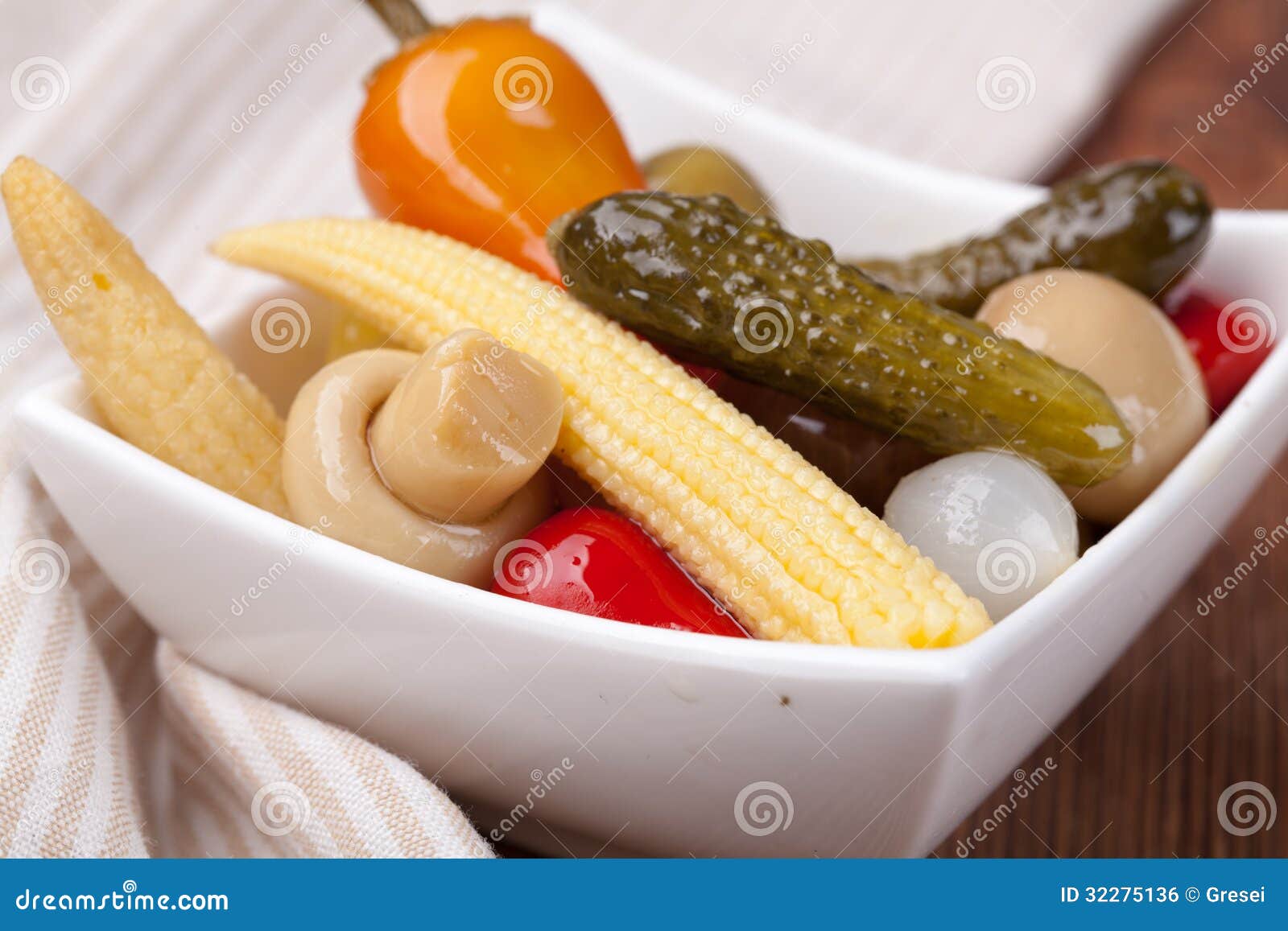 Preserved vegetables stock photo. Image of food, mushroom - 32275136