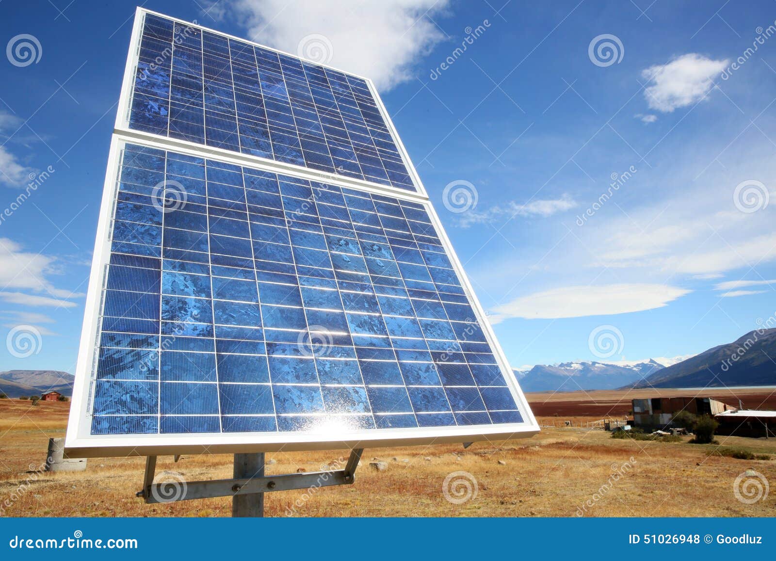 Preserving Nature with Solar Panels Stock Photo - Image of steppe ...