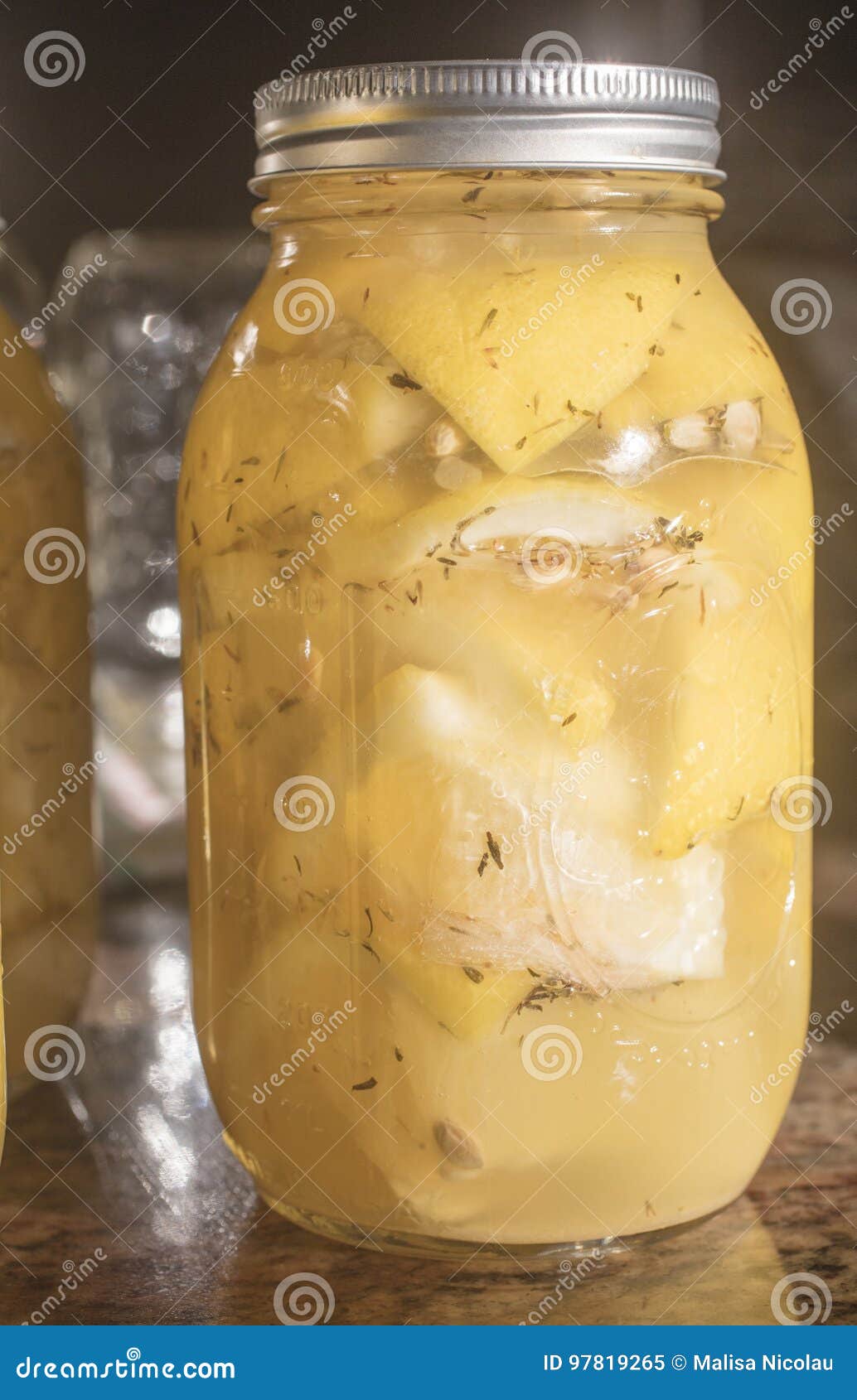 Preserving Salted Cured Lemons in Jars Stock Image - Image of chop ...