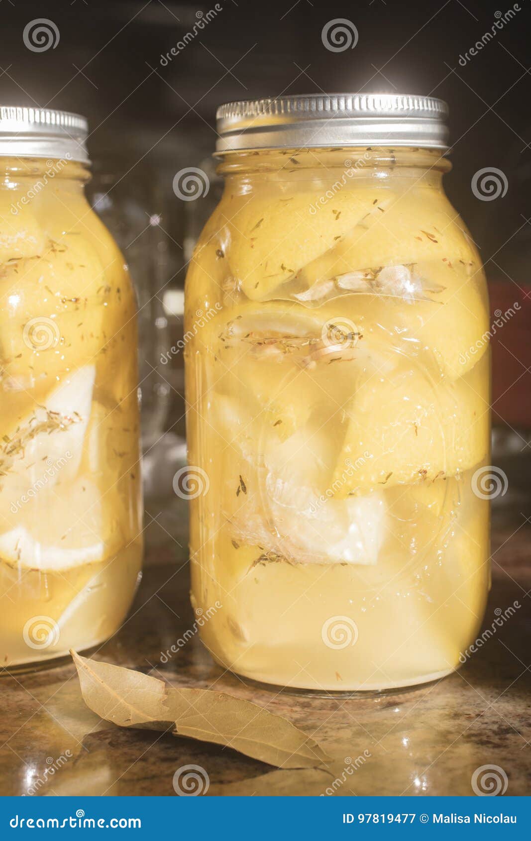 Preserving Salted Cured Lemons in Jars Stock Image - Image of ...