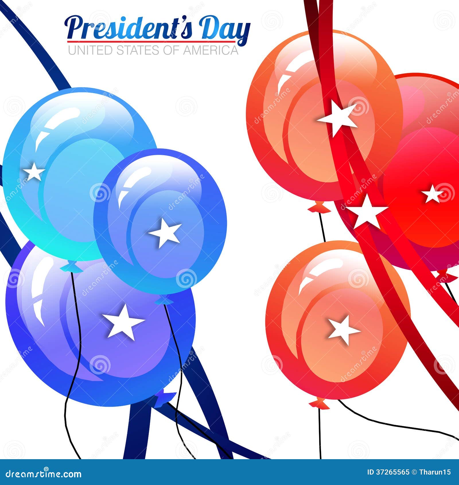 President Day Balloons stock illustratie. Illustration of achtergrond ...