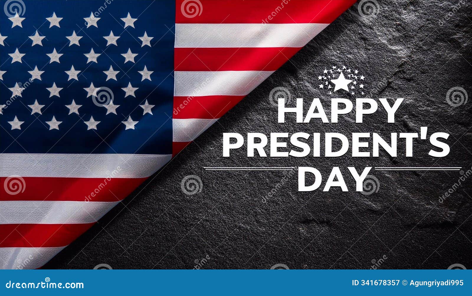 President Day Poster Design with US Flag Stock Illustration ...