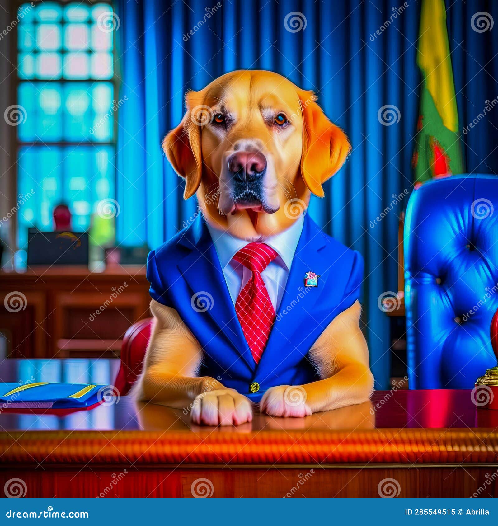The President of the Dog, the Official Representative of the Dog, Sits ...