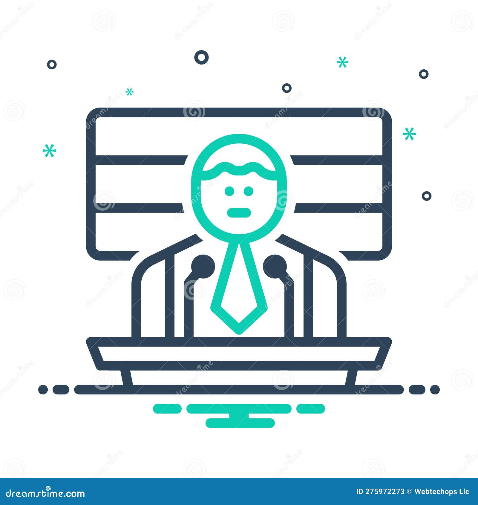 Mix Icon for President, Chairman and Principal Stock Vector ...