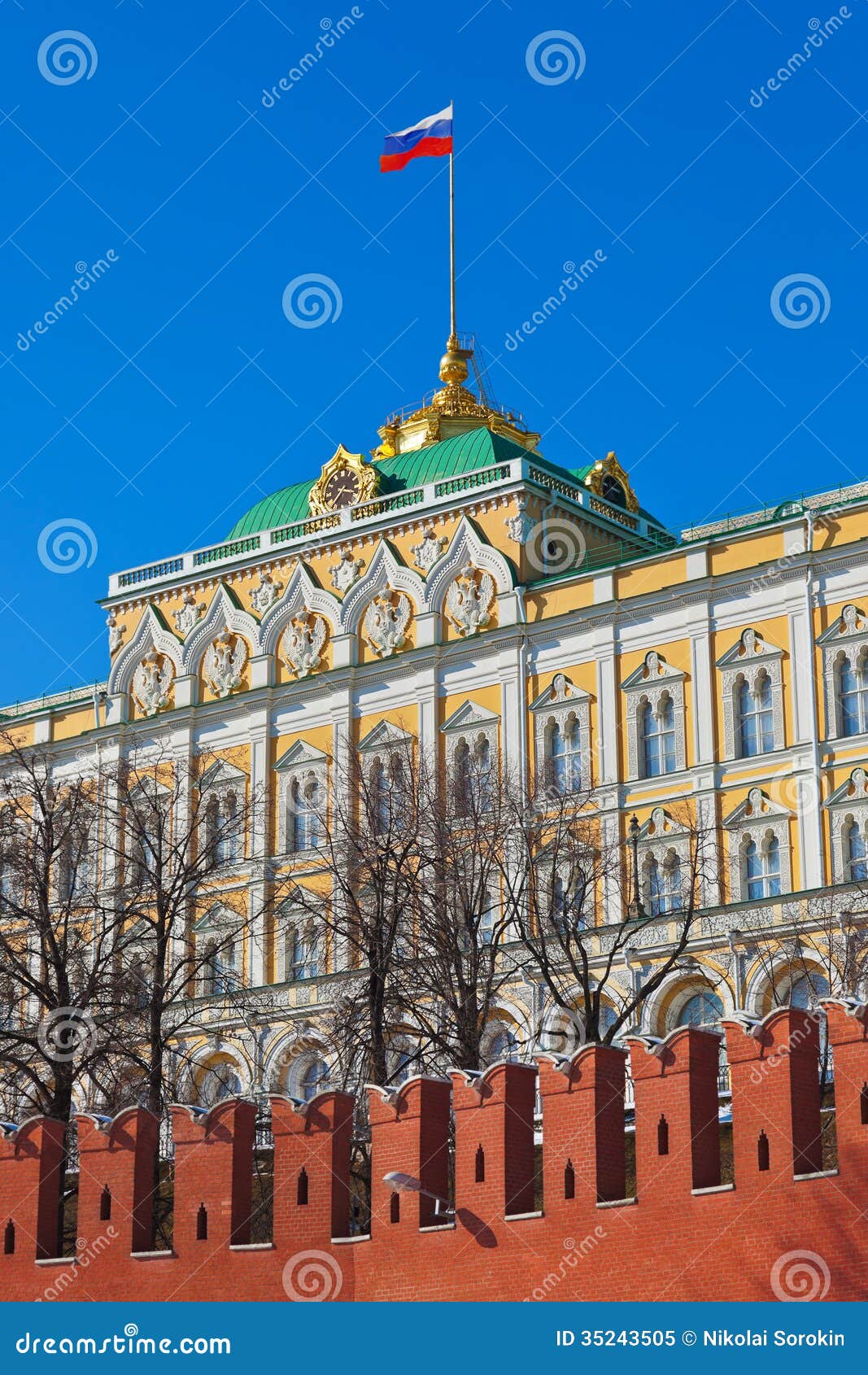 President Palace in Kremlin Moscow (Russia) Stock Image - Image of main ...