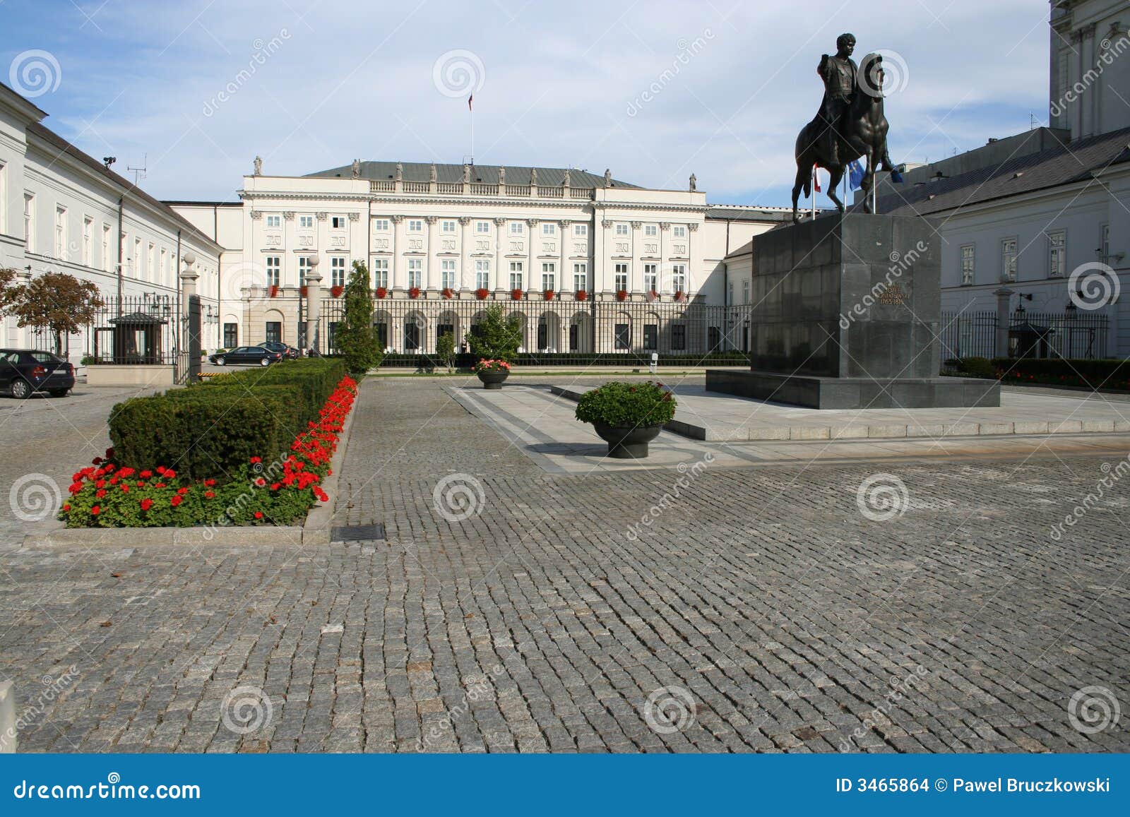 President Residence in Poland Stock Photo - Image of monument, horse ...