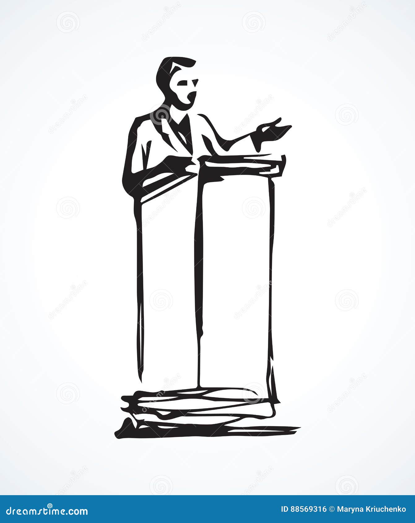 Presidente En El Podio Gráfico Del Vector Ilustración del Vector ...