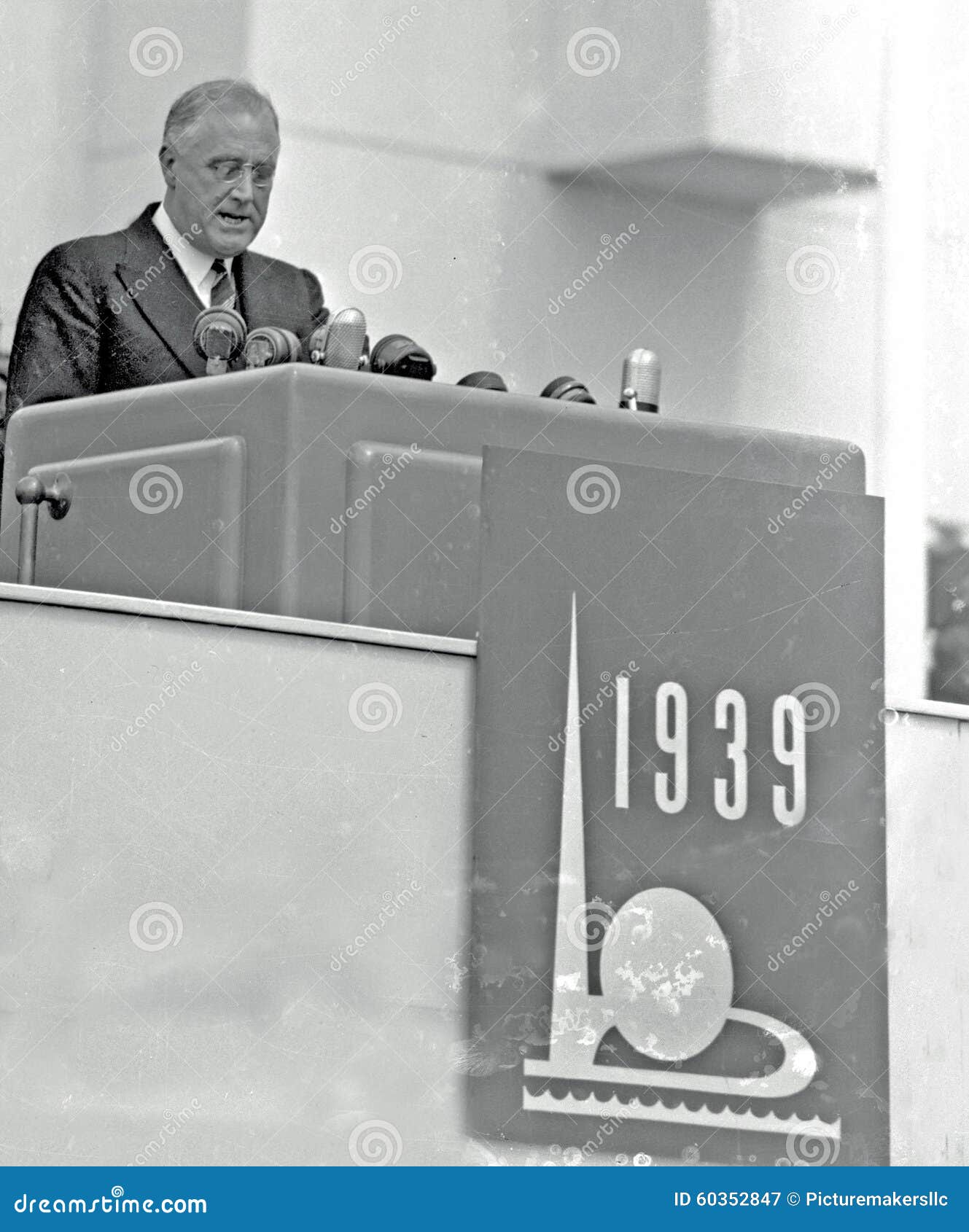 Presidente Franklin D De Roosevelt Opens a Feira 1939 De Mundo ...