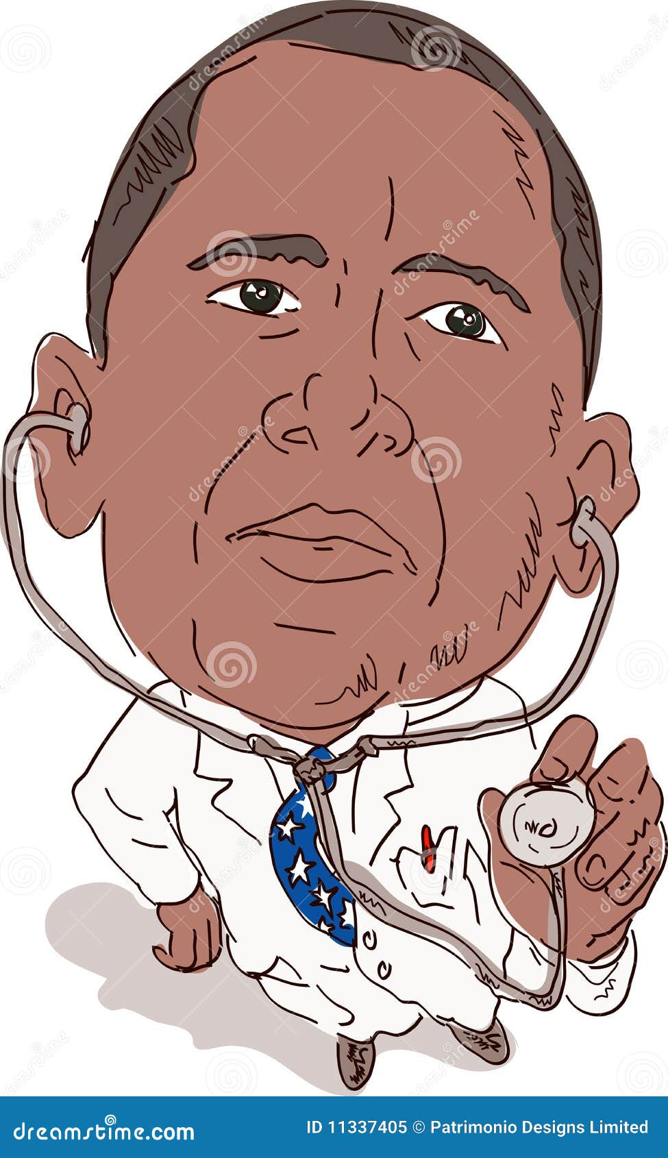 Presidente Obama Como Doctor Imagen editorial - Ilustración de ...