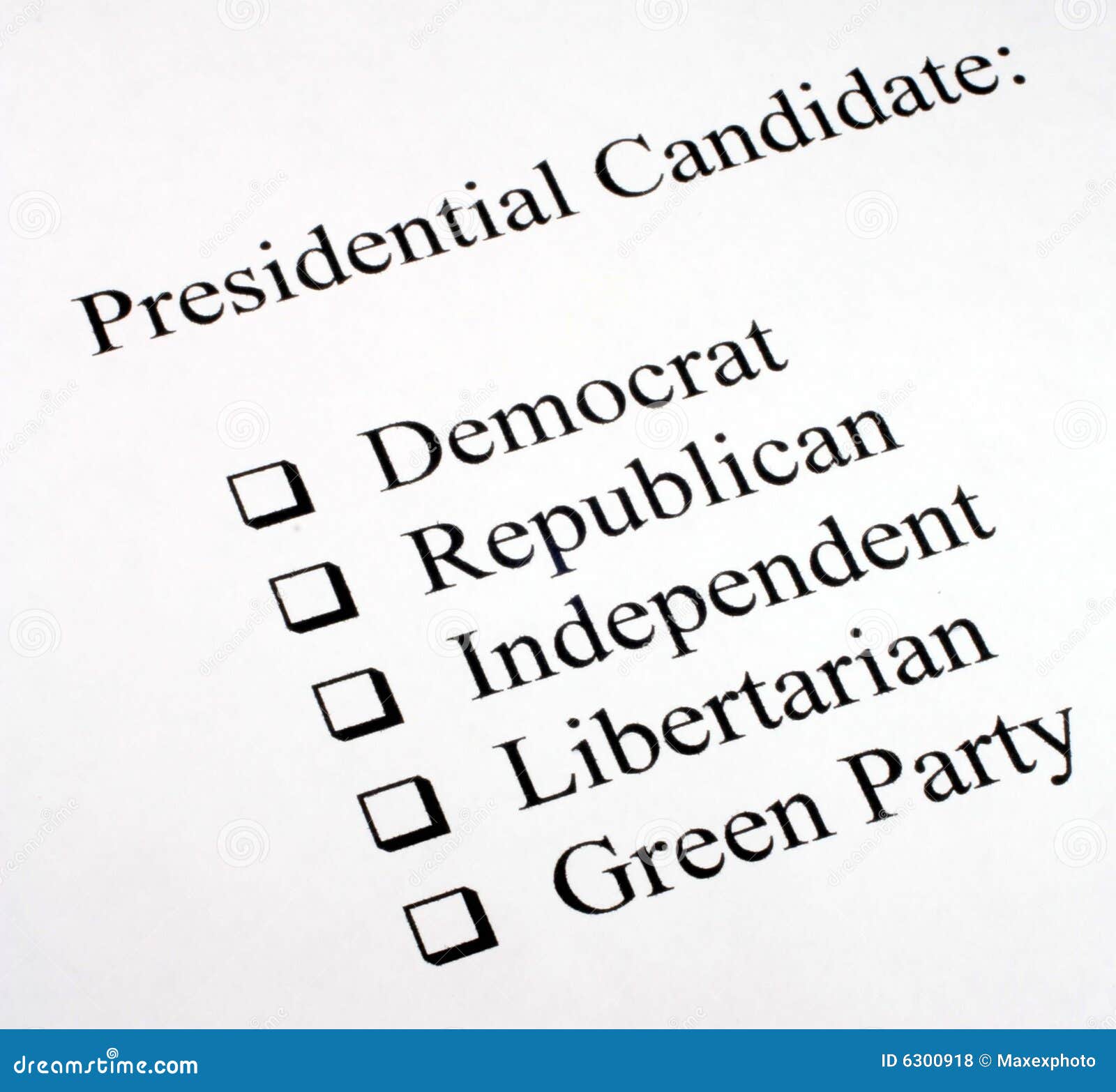 Presidential Candidate Selection Stock Photo - Image of election ...