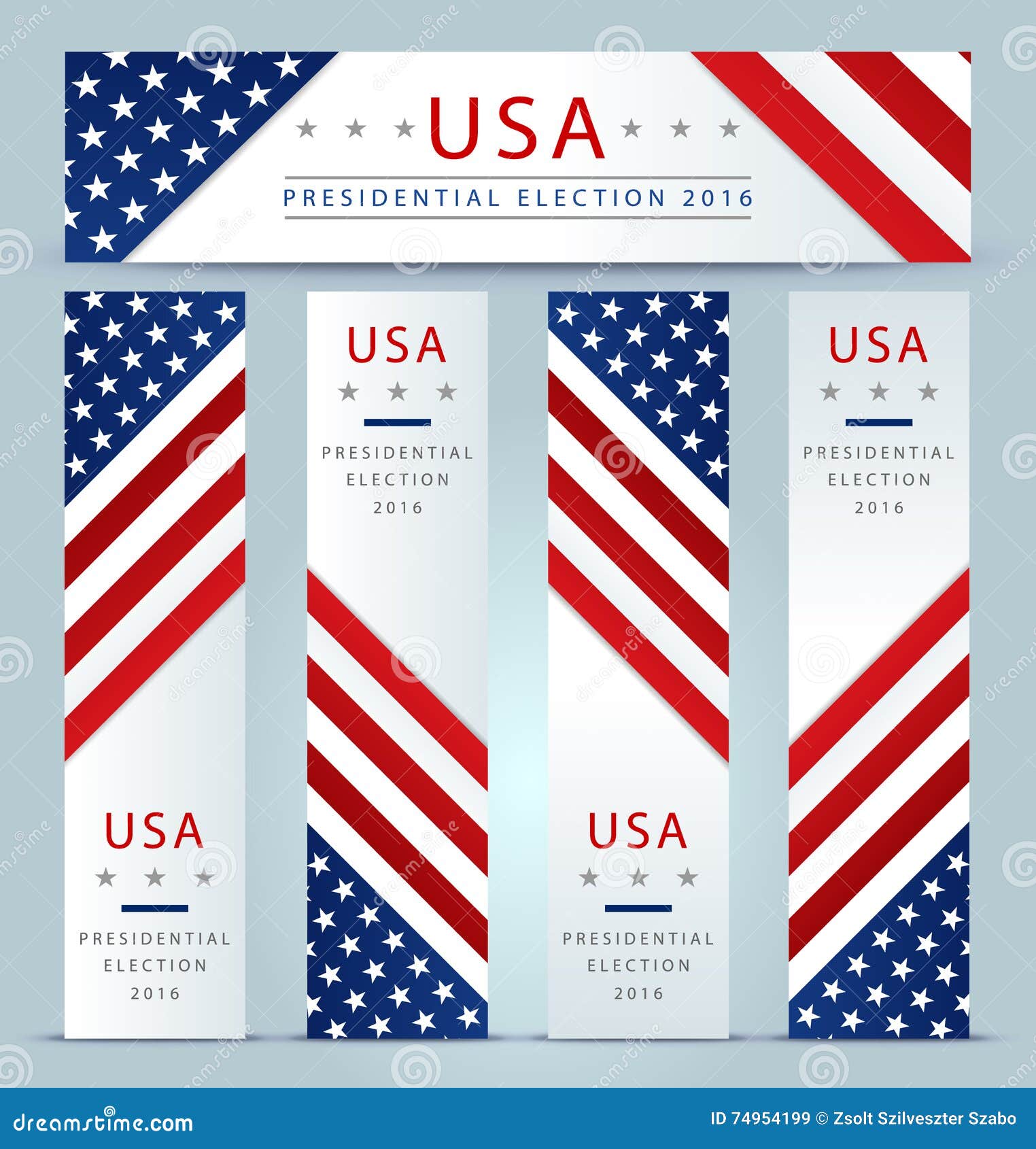 Presidential Election Banner 2016 Stock Vector - Illustration of ...