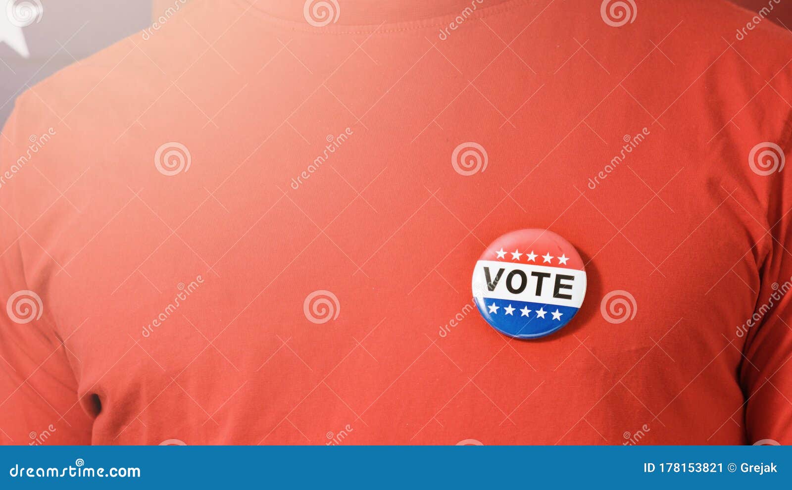 Presidential Election Button on a Man Stock Image - Image of election ...