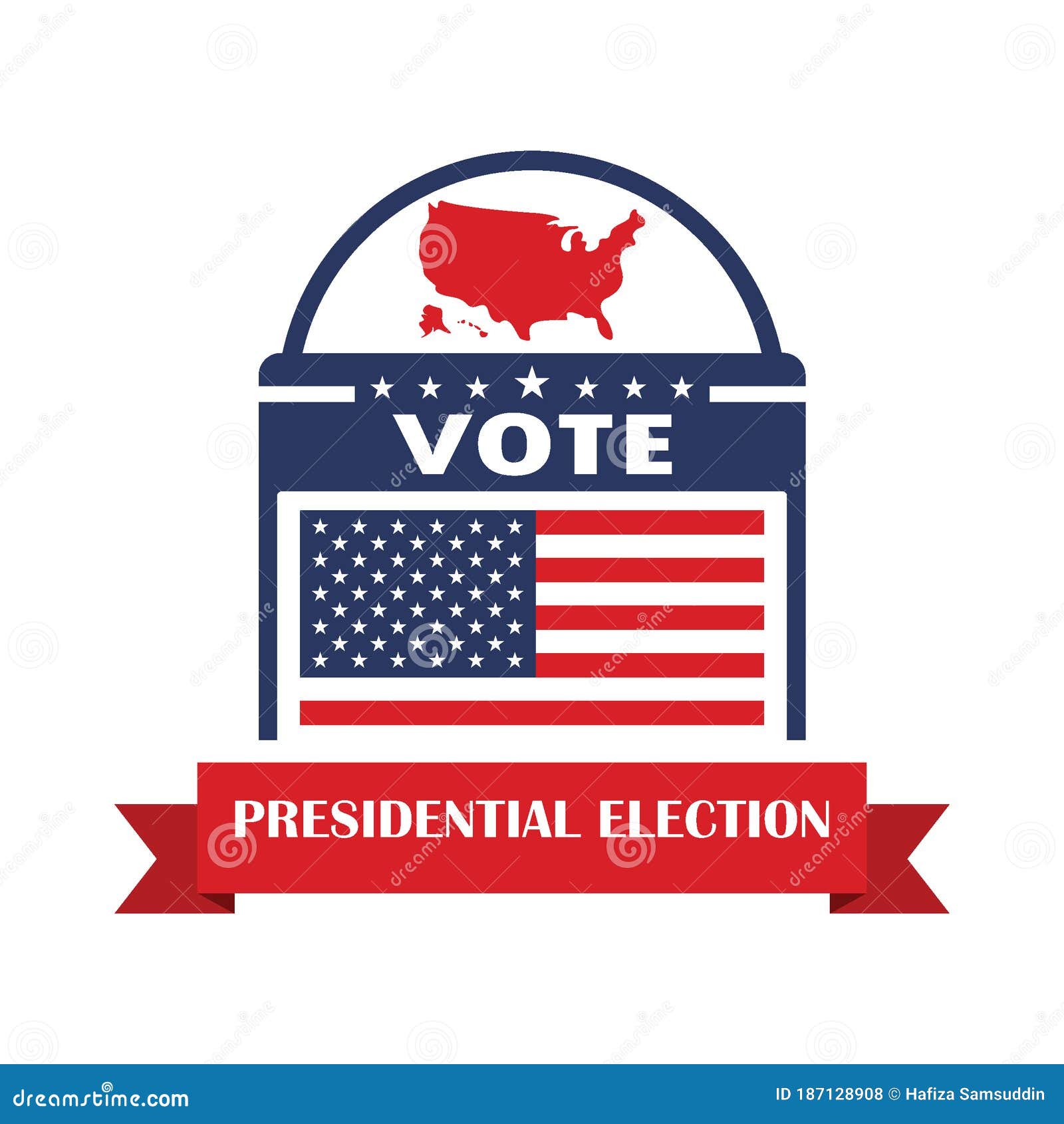 Presidential Election Label. Vector Illustration Decorative Design ...