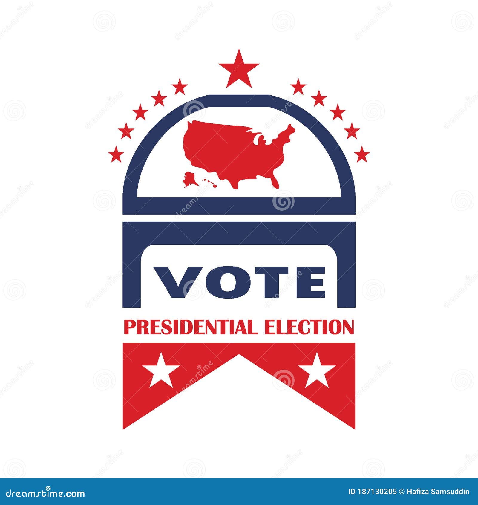 Presidential Election Label. Vector Illustration Decorative Design ...