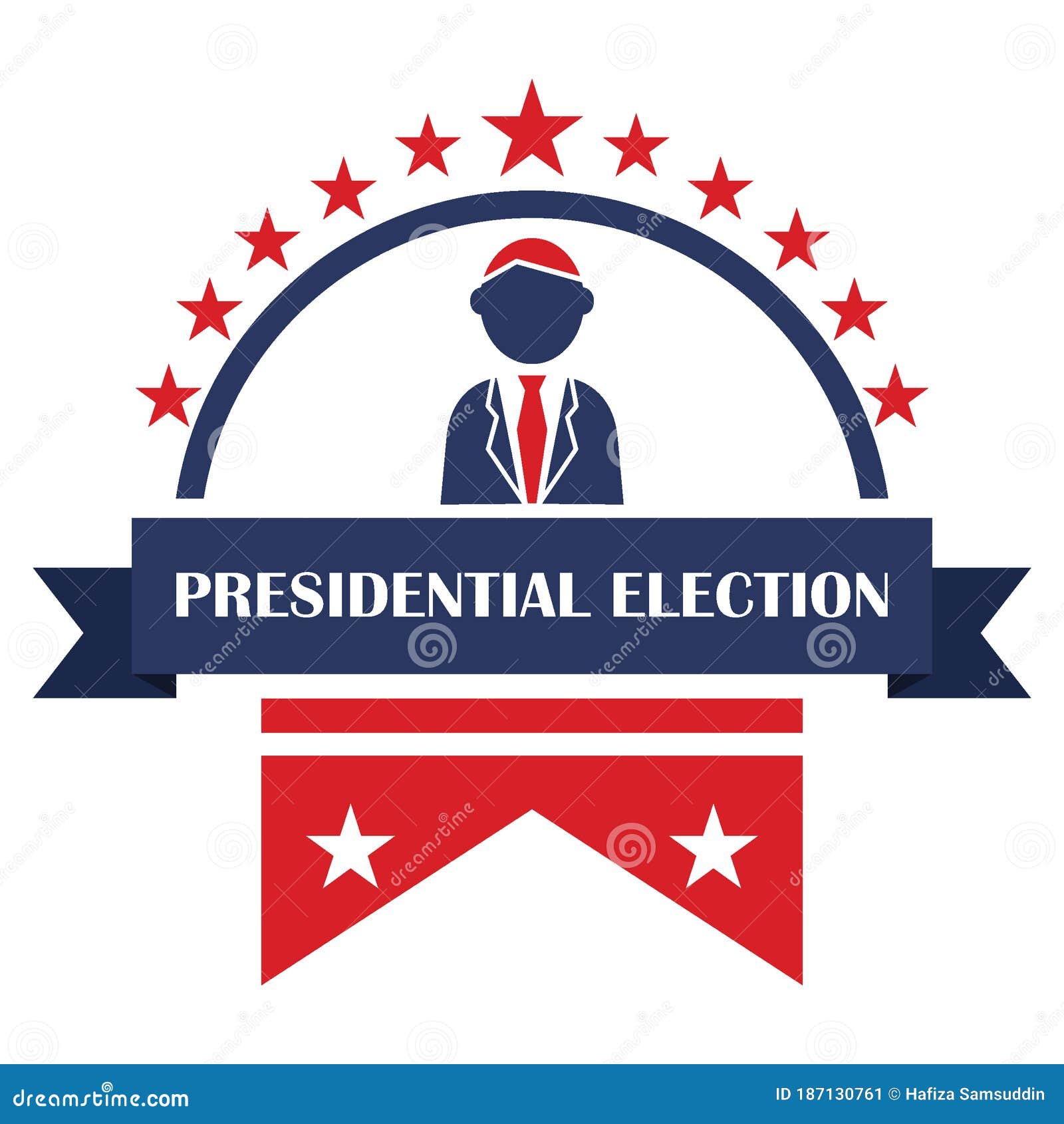 Presidential Election Label. Vector Illustration Decorative Design ...