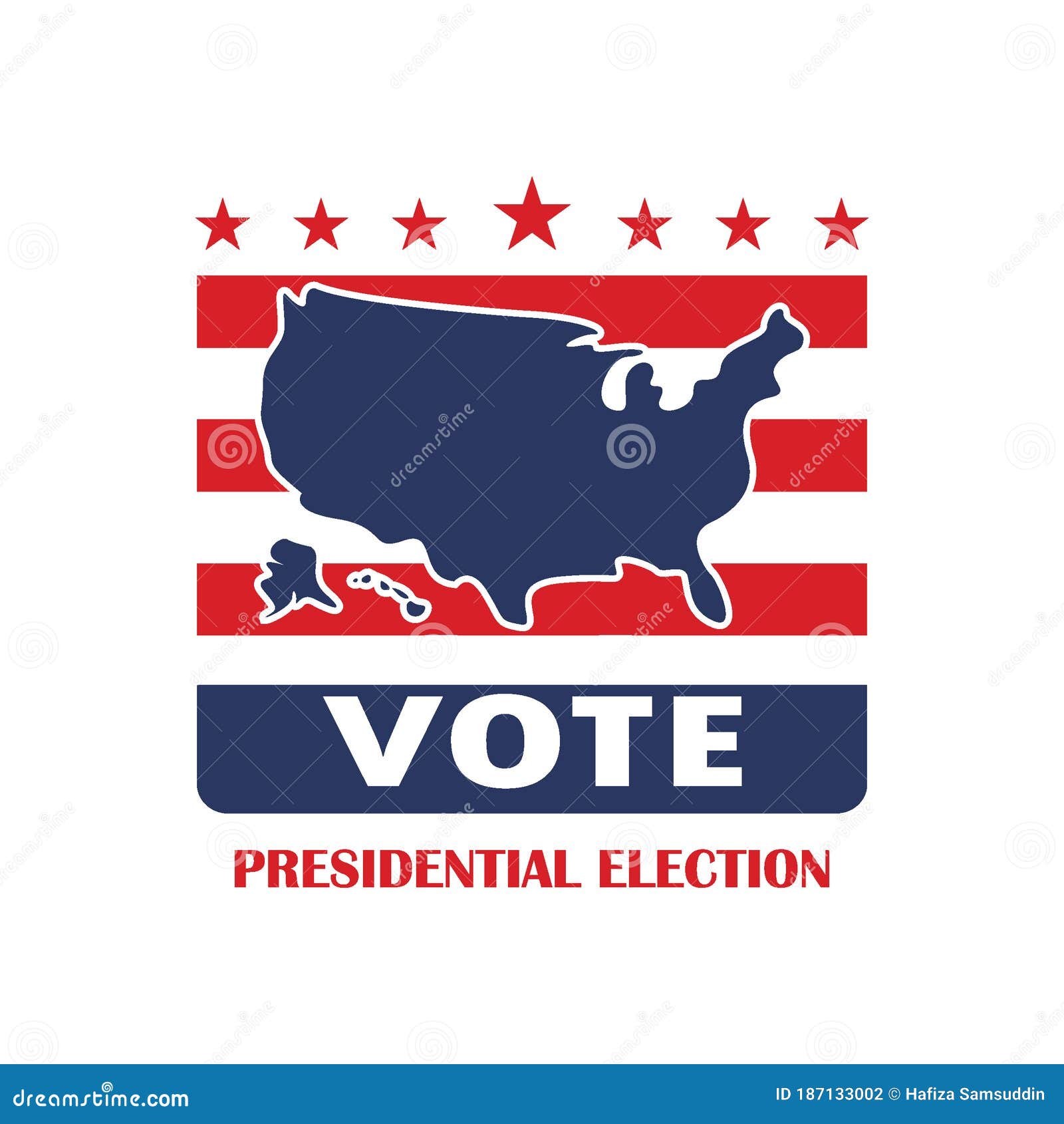 Presidential Election Label. Vector Illustration Decorative Design ...