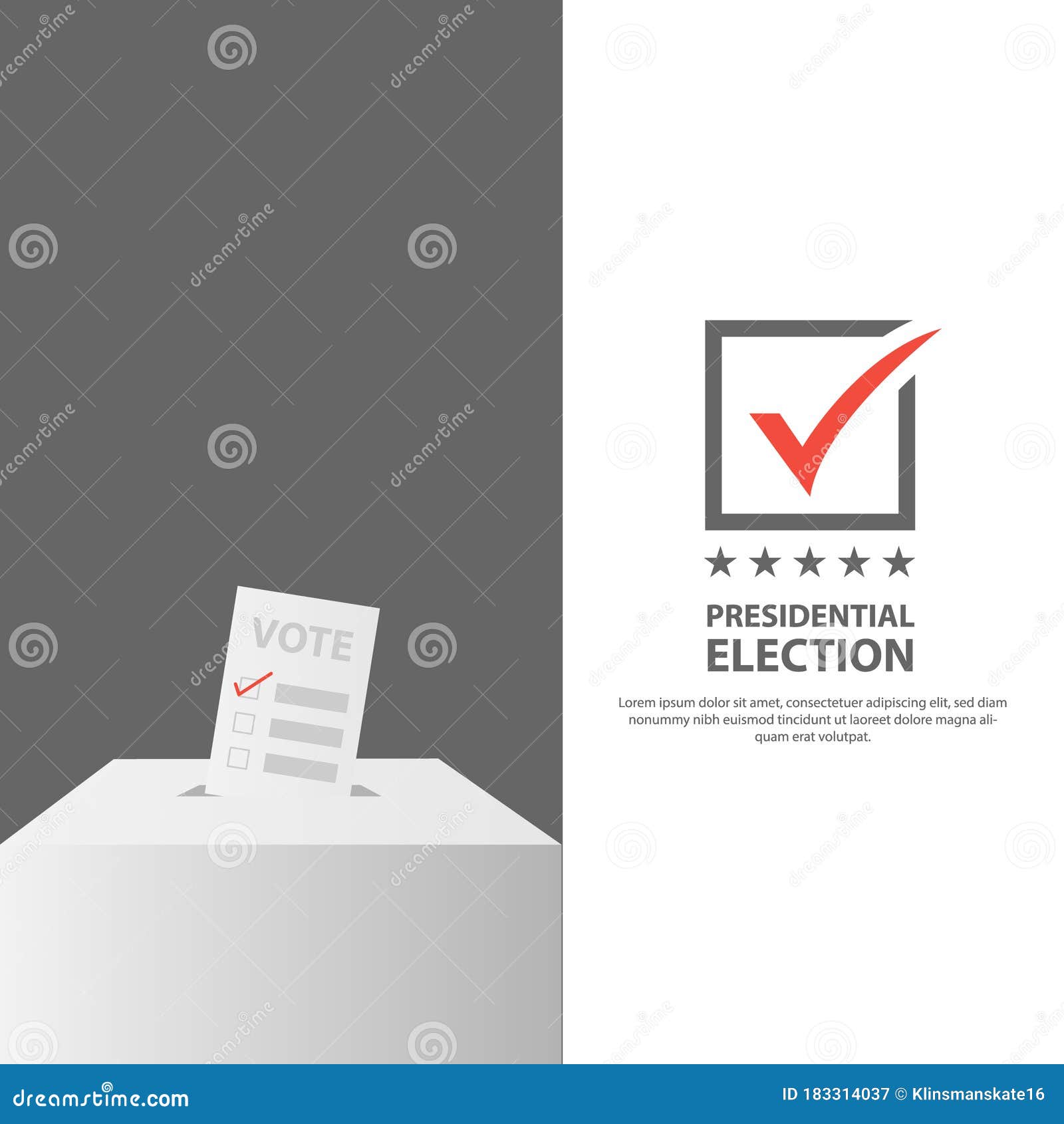 Presidential Election Logo and Box Design Vector Background Stock ...