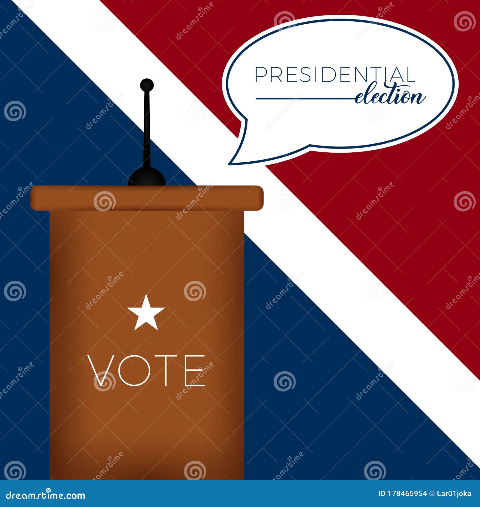 Presidential Election Poster Stock Vector - Illustration of states ...