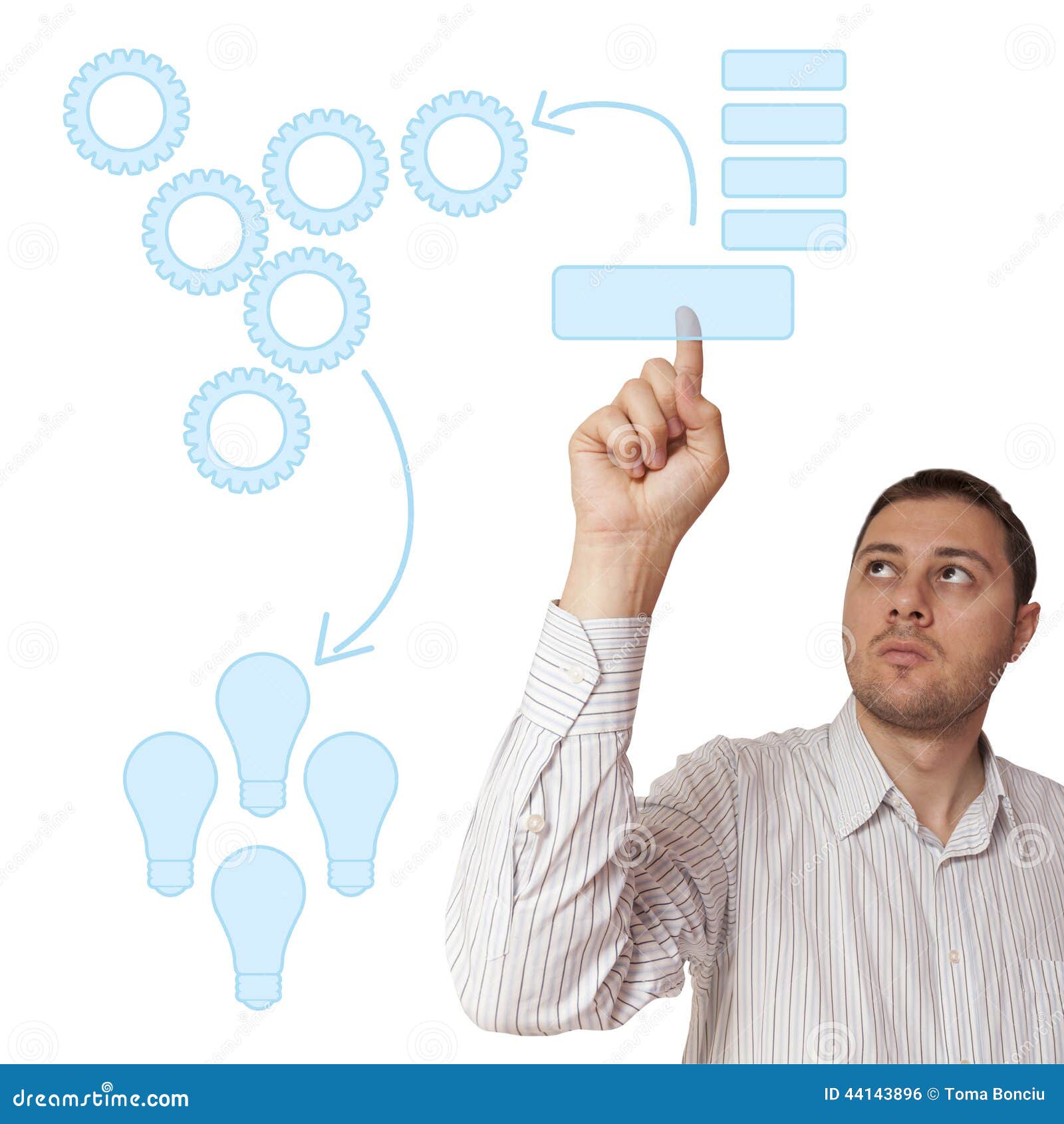 Presionar los botones foto de archivo. Imagen de negocios - 44143896