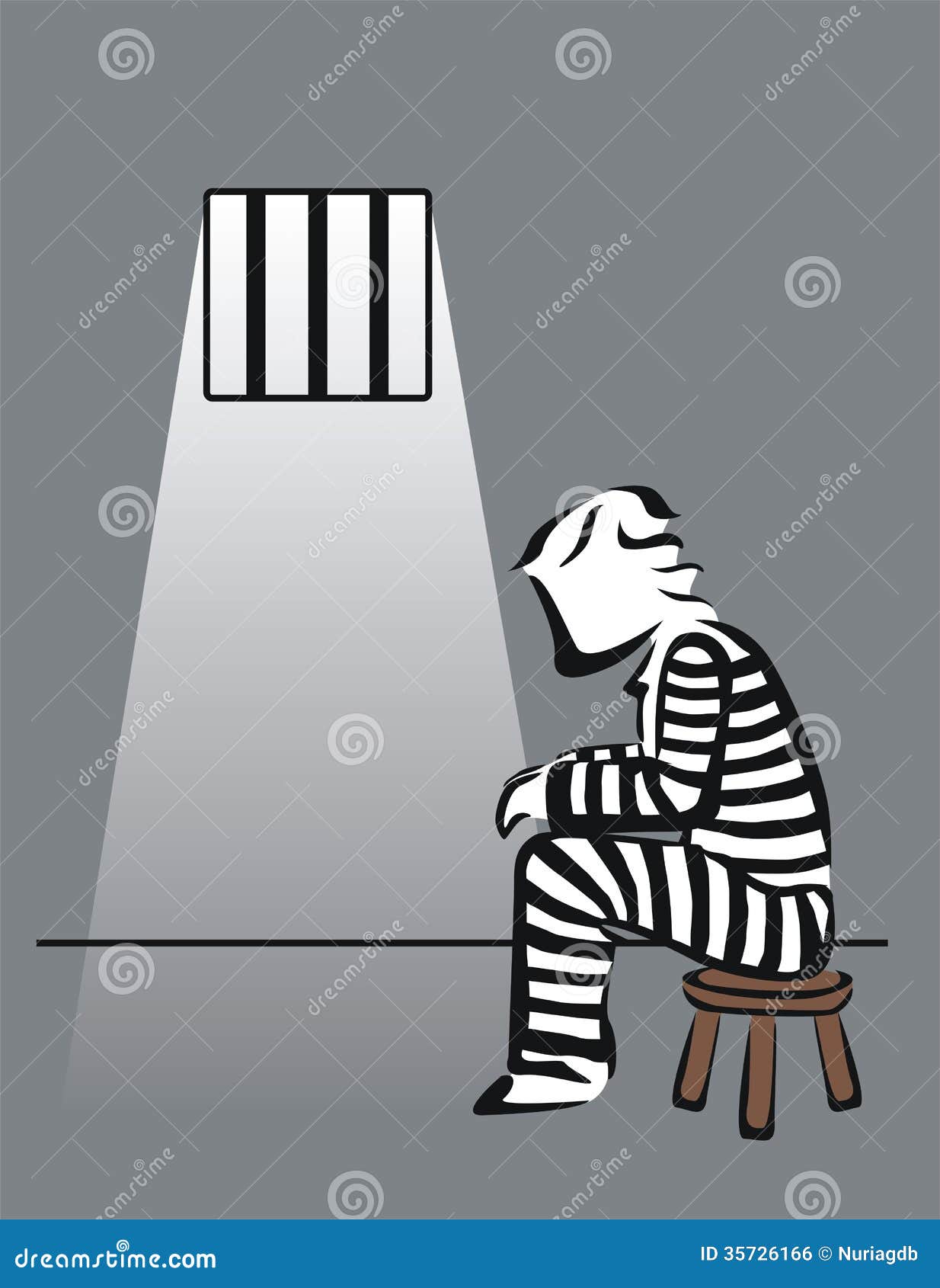 Preso ilustración del vector. Ilustración de culpable - 35726166