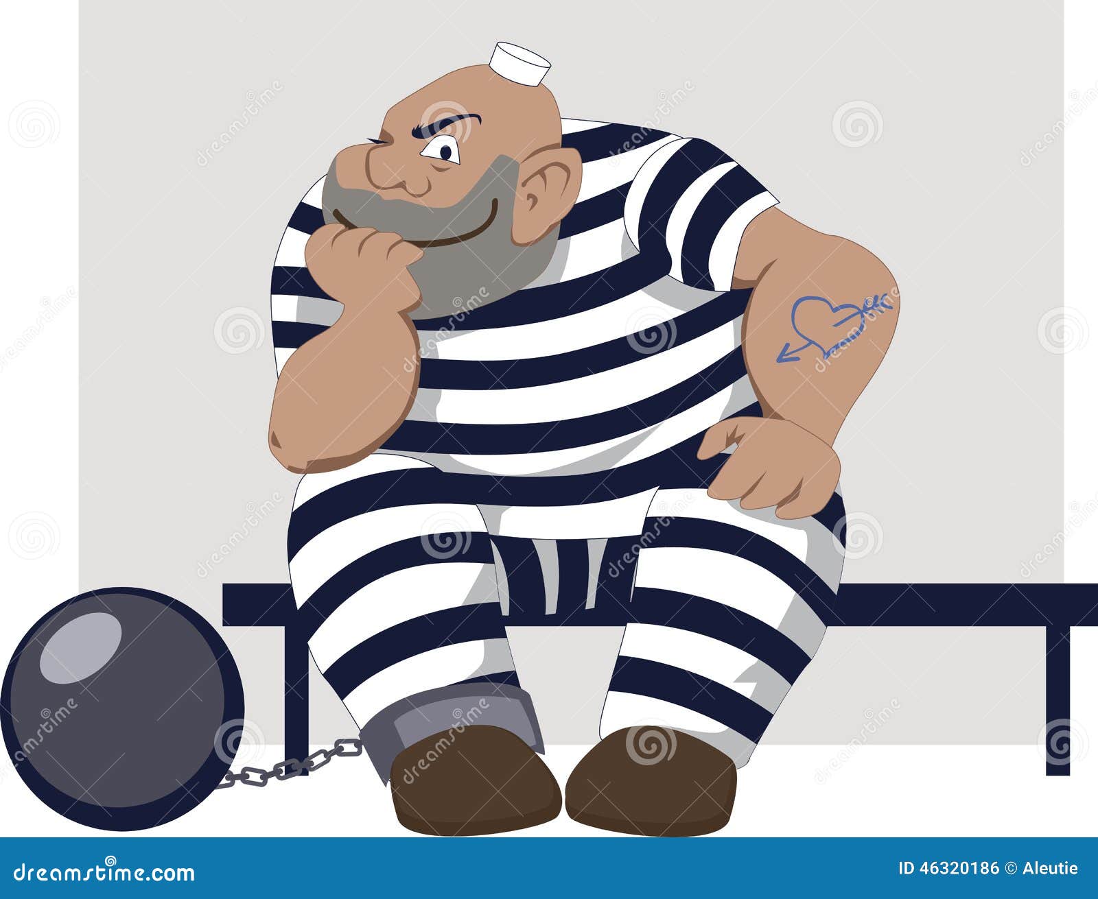 Preso de la historieta ilustración del vector. Ilustración de preso ...