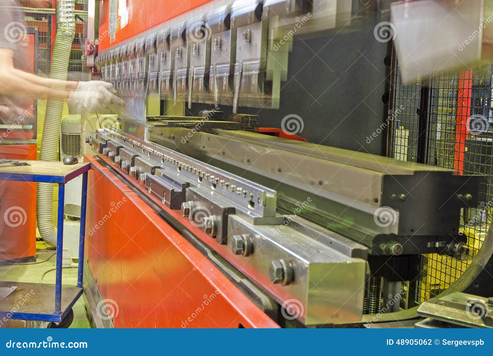 Press brake stock photo. Image of metal, guide, metalworking - 48905062