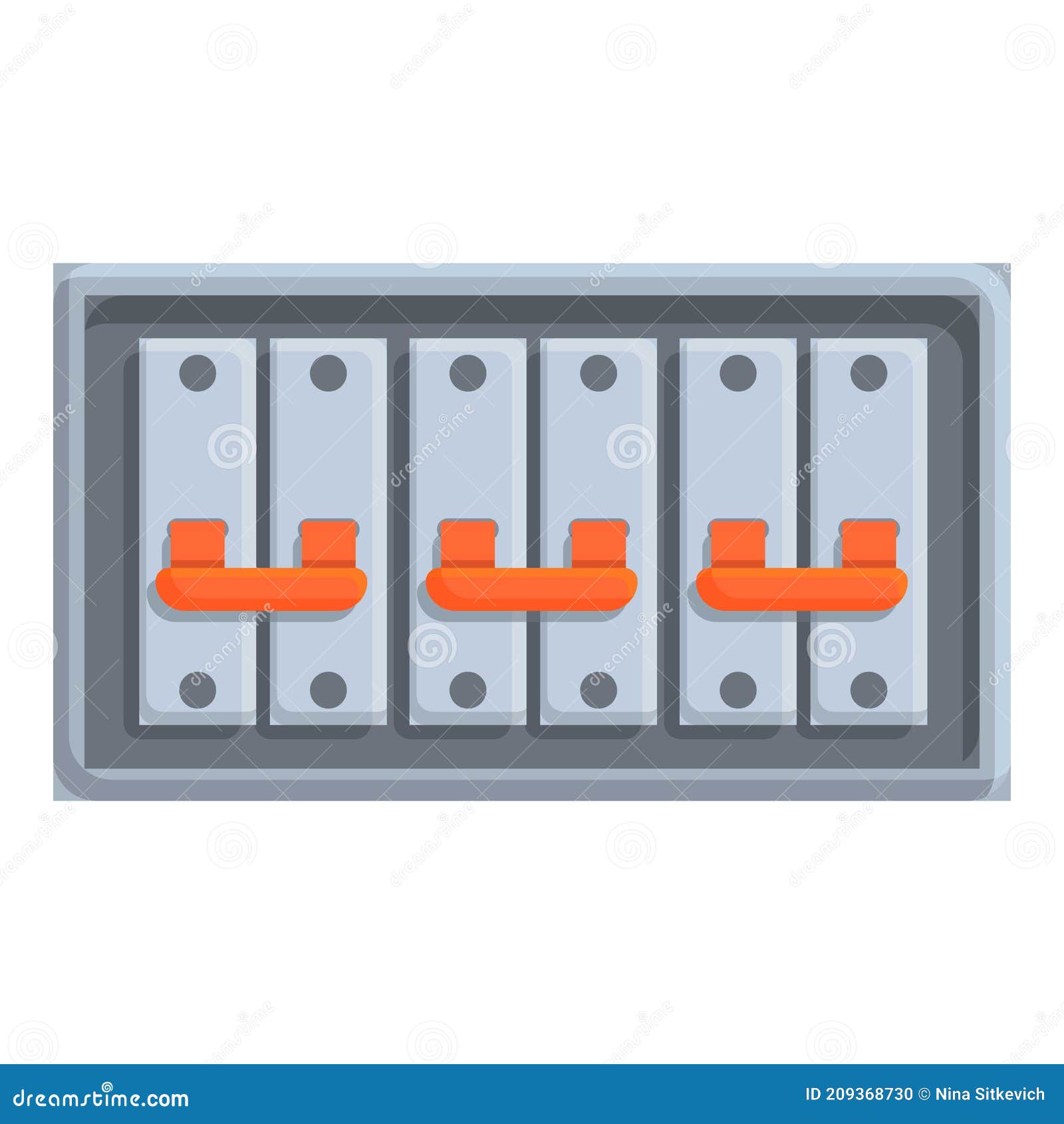 Press Breaker Switch Icon, Cartoon Style Stock Vector - Illustration of ...