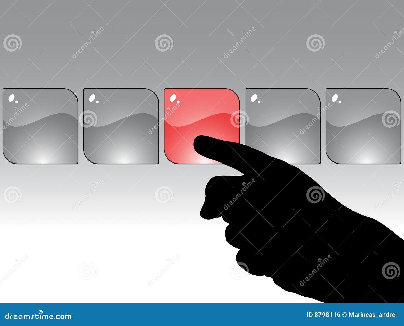 Press the button stock vector. Illustration of cursor - 8798116