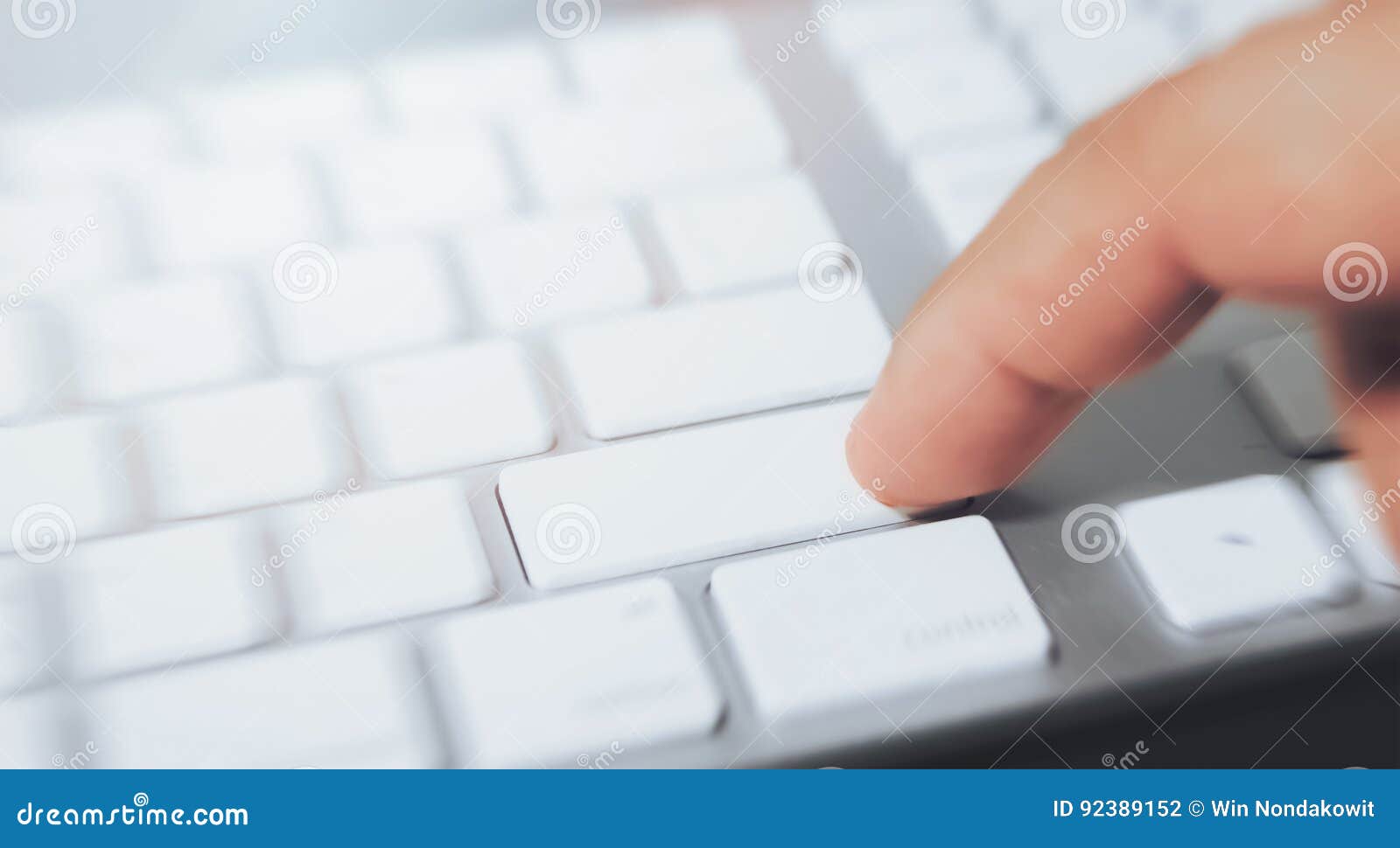 Press Button on Computer Keyboard Stock Photo - Image of focus ...