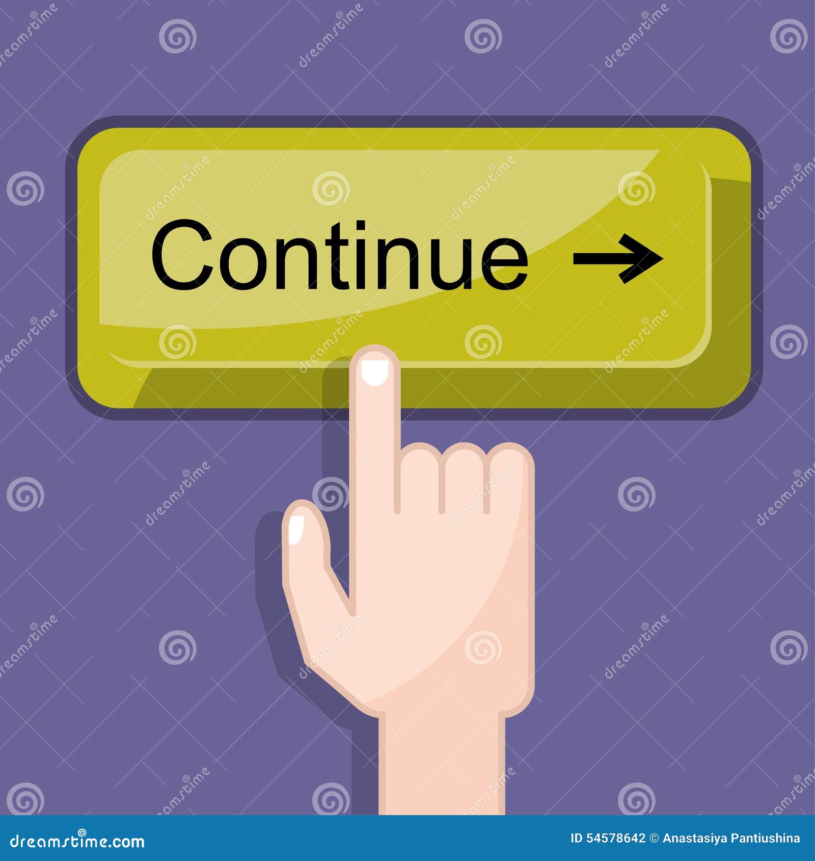 Press button continue stock illustration. Illustration of digitally ...